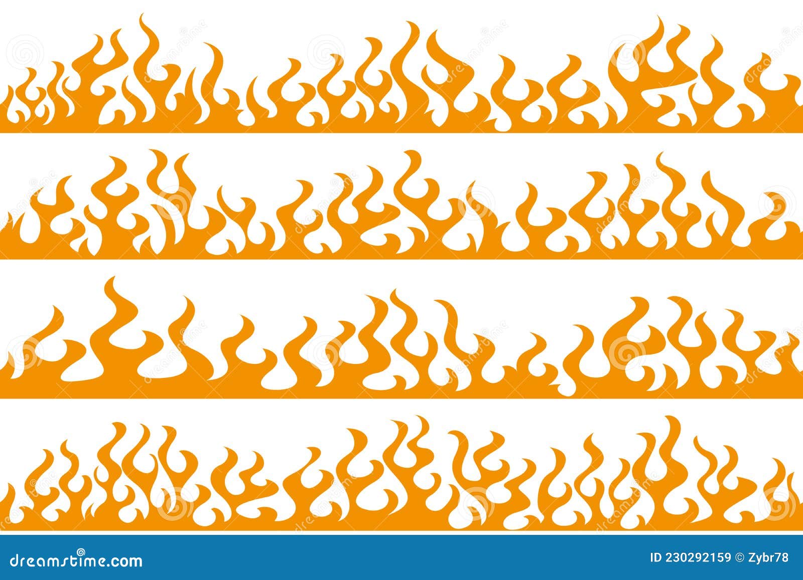 Fire flame frame borders stock vector. Illustration of icon - 230292159
