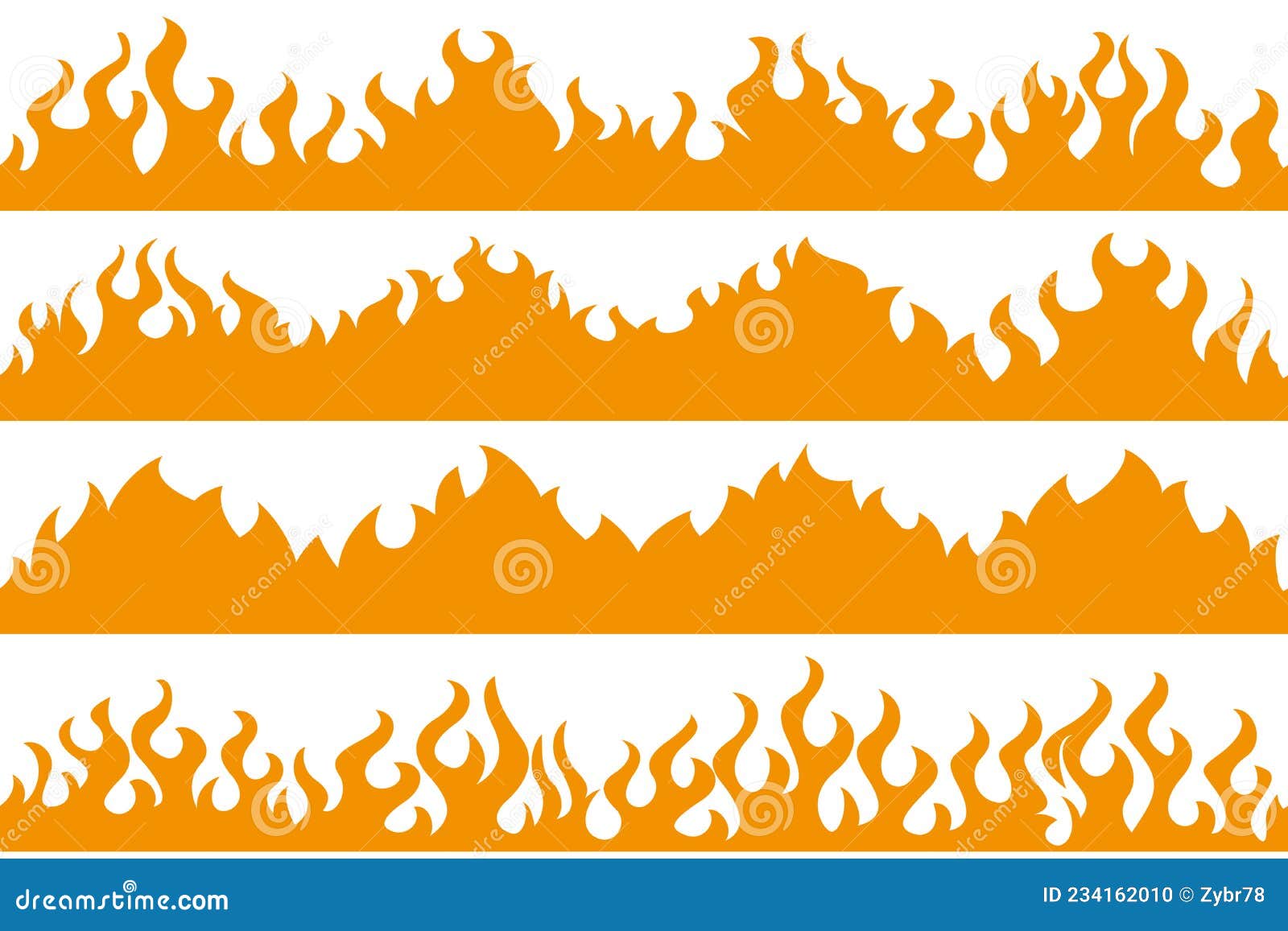 Fire flame frame borders stock vector. Illustration of vector - 234162010