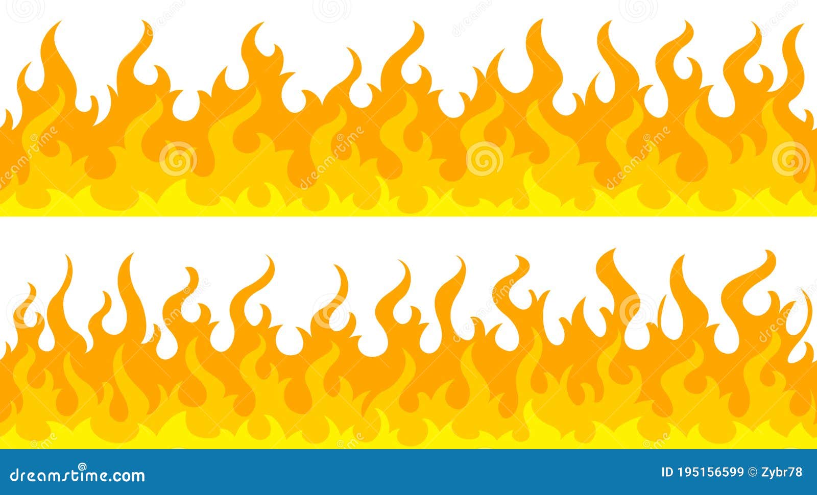 Fire flame frame borders stock vector. Illustration of heat - 195156599