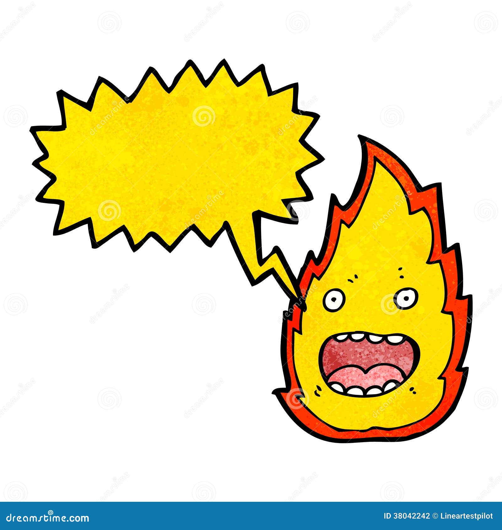 Cartoon fire stock vector. Illustration of doodle, funny - 38042242
