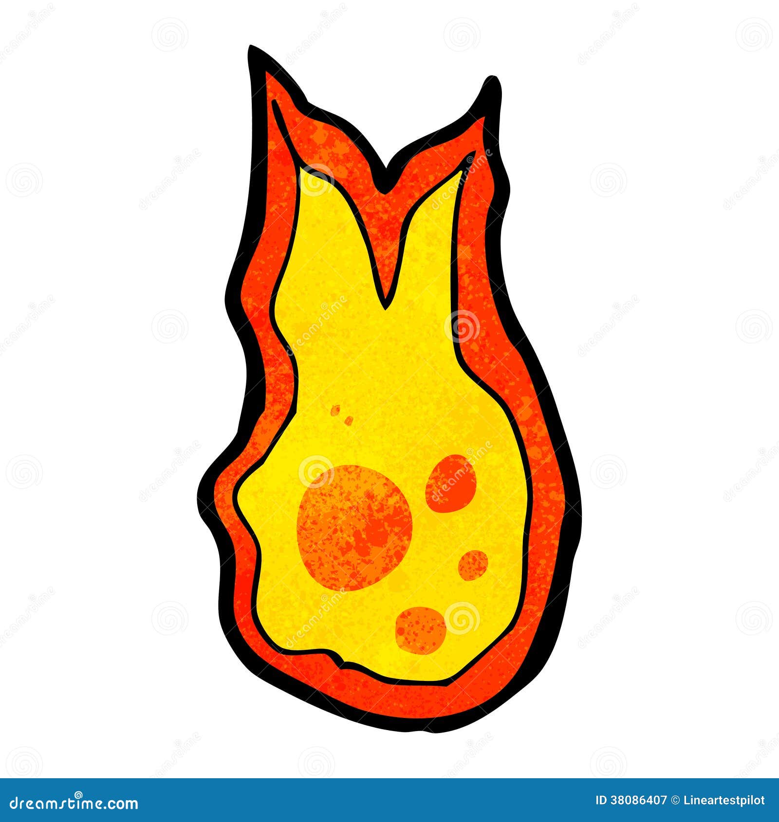 Cartoon fireball stock vector. Illustration of character - 38086407