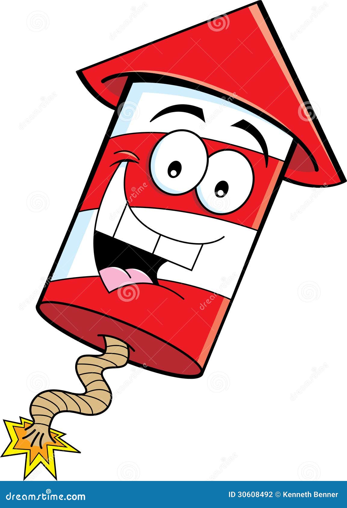 Cartoon firecracker stock vector. Illustration of cute - 30608492