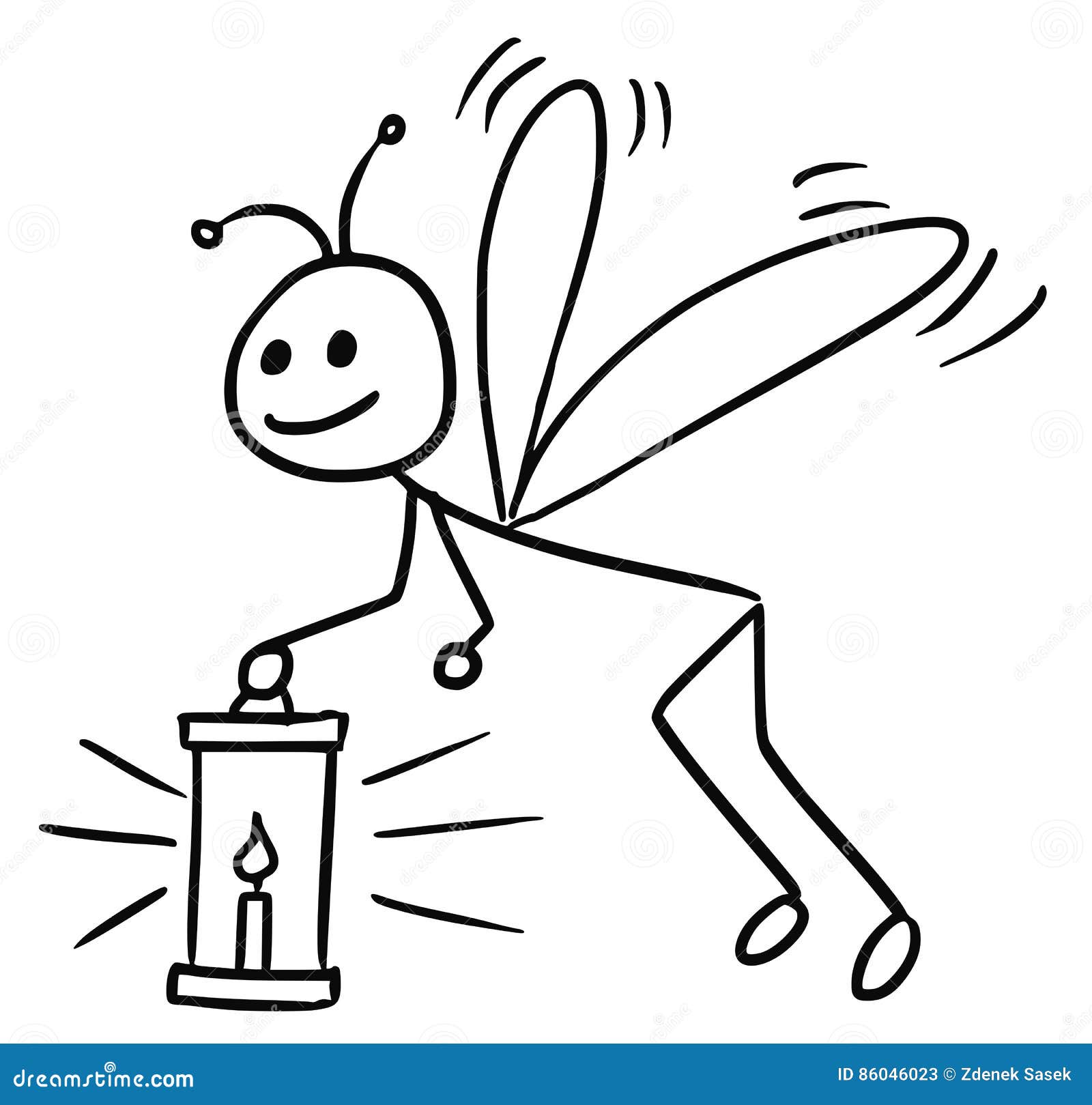 Cartoon of Firefly stock vector. Illustration of doodle - 86046023