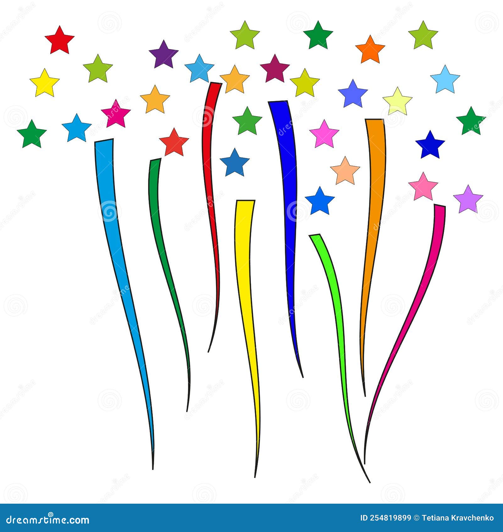 Cartoon Firework. Vector Illustration. Stock Image Stock Vector ...