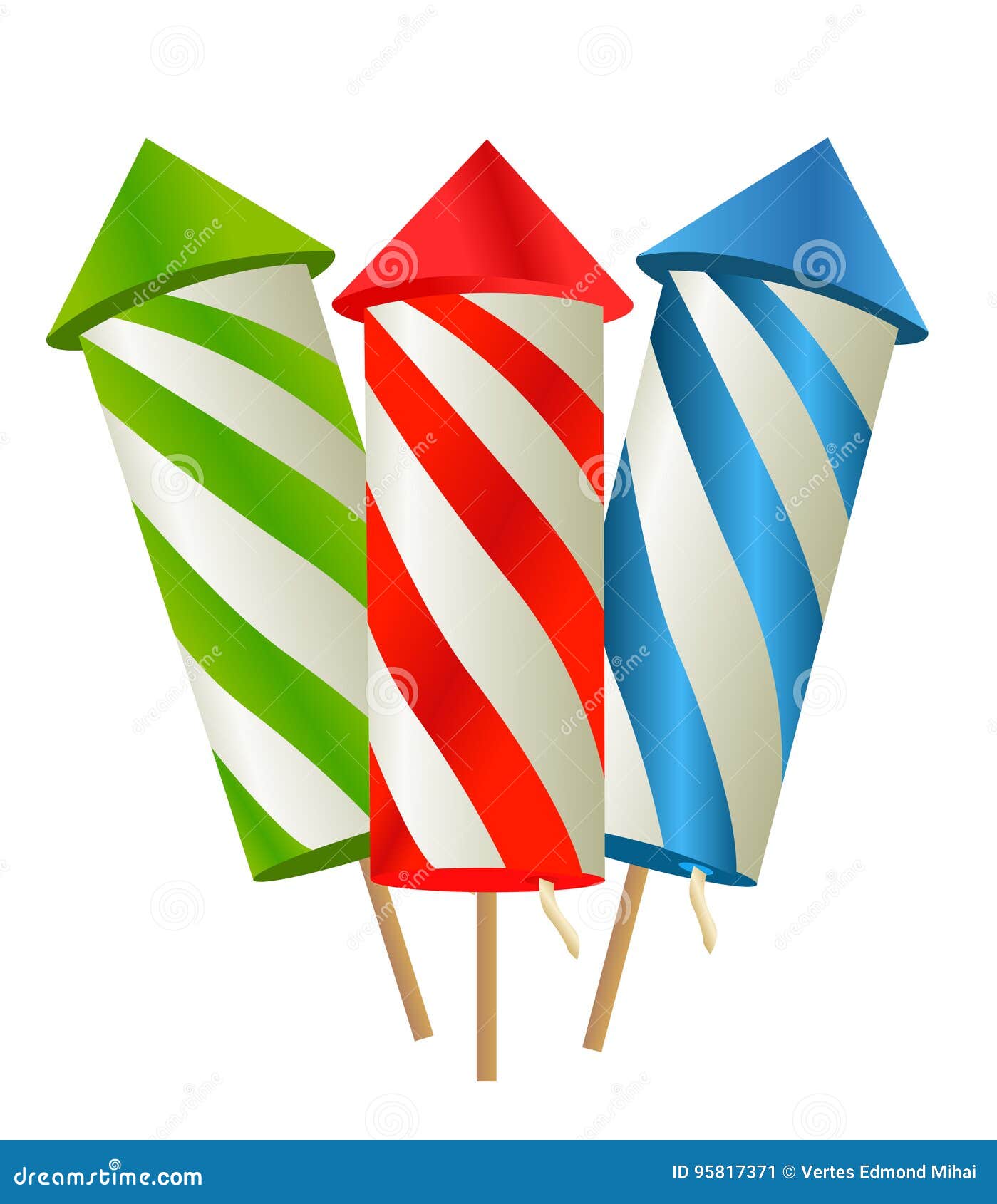 Cartoon fireworks stock vector. Illustration of birthday - 95817371