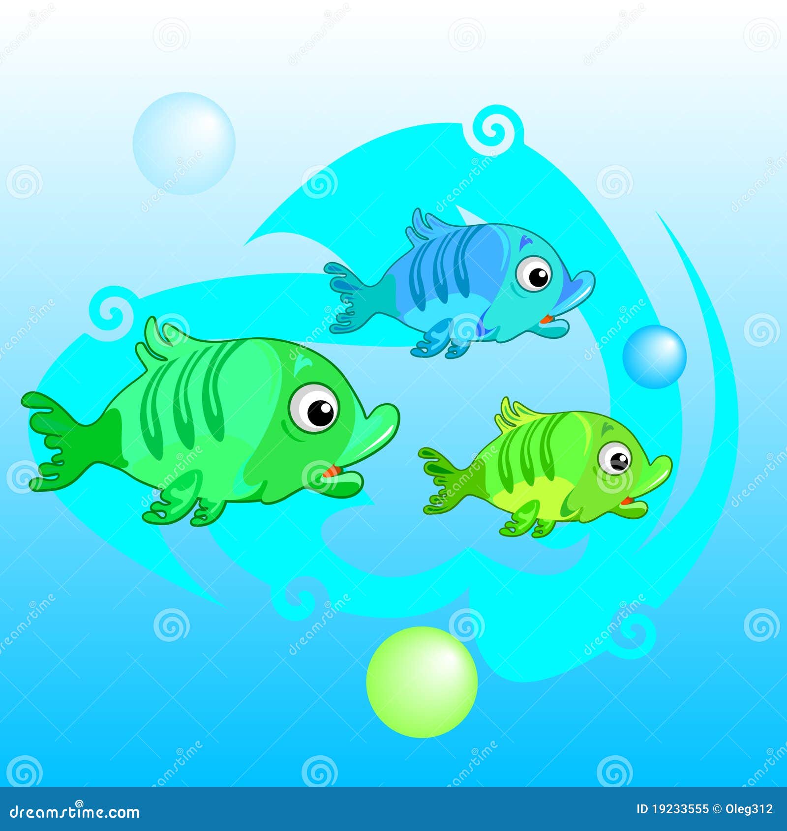 Cartoon fish stock vector. Illustration of turquoise - 19233555