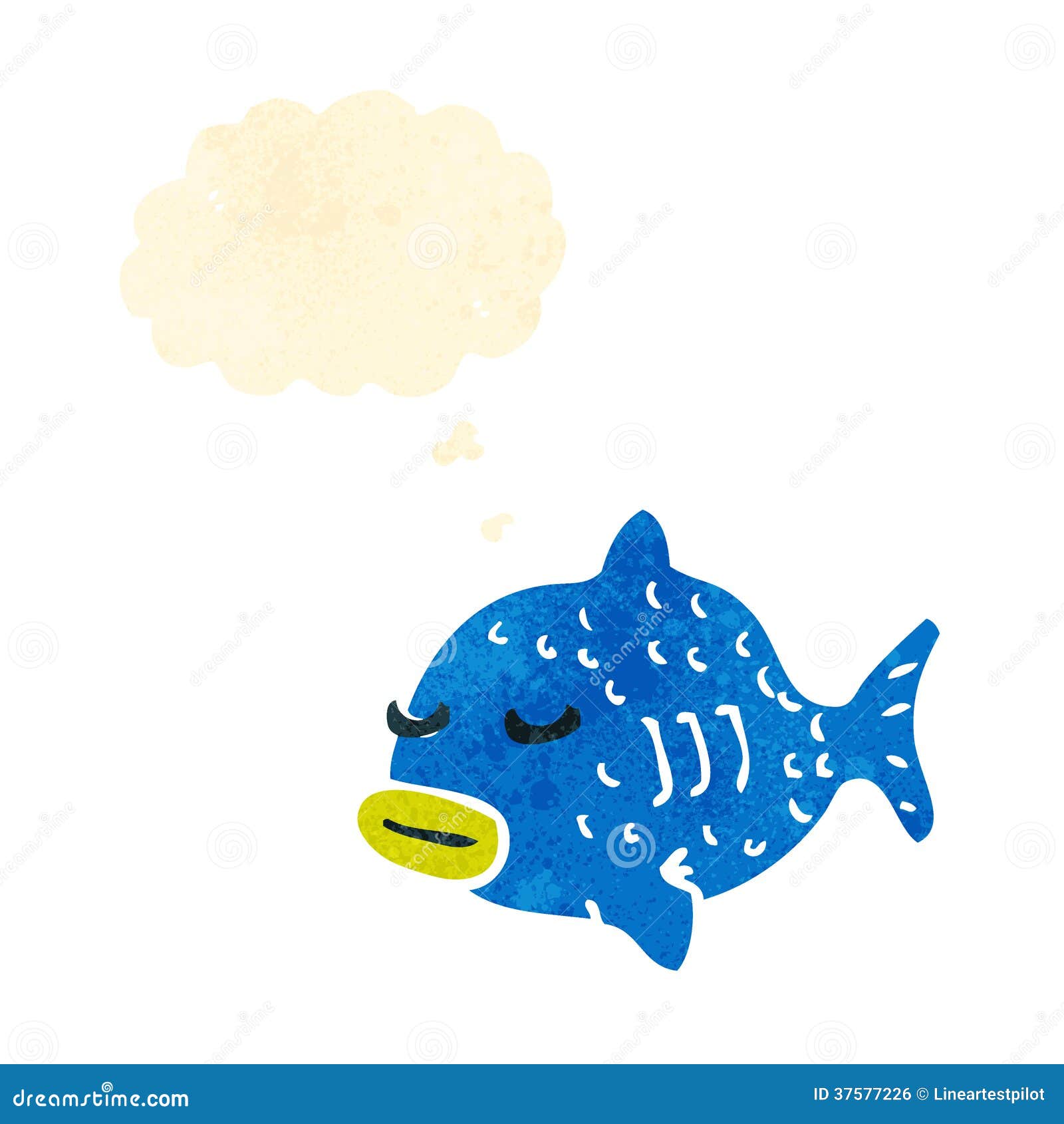 Cartoon fish stock vector. Illustration of thinking, idea - 37577226