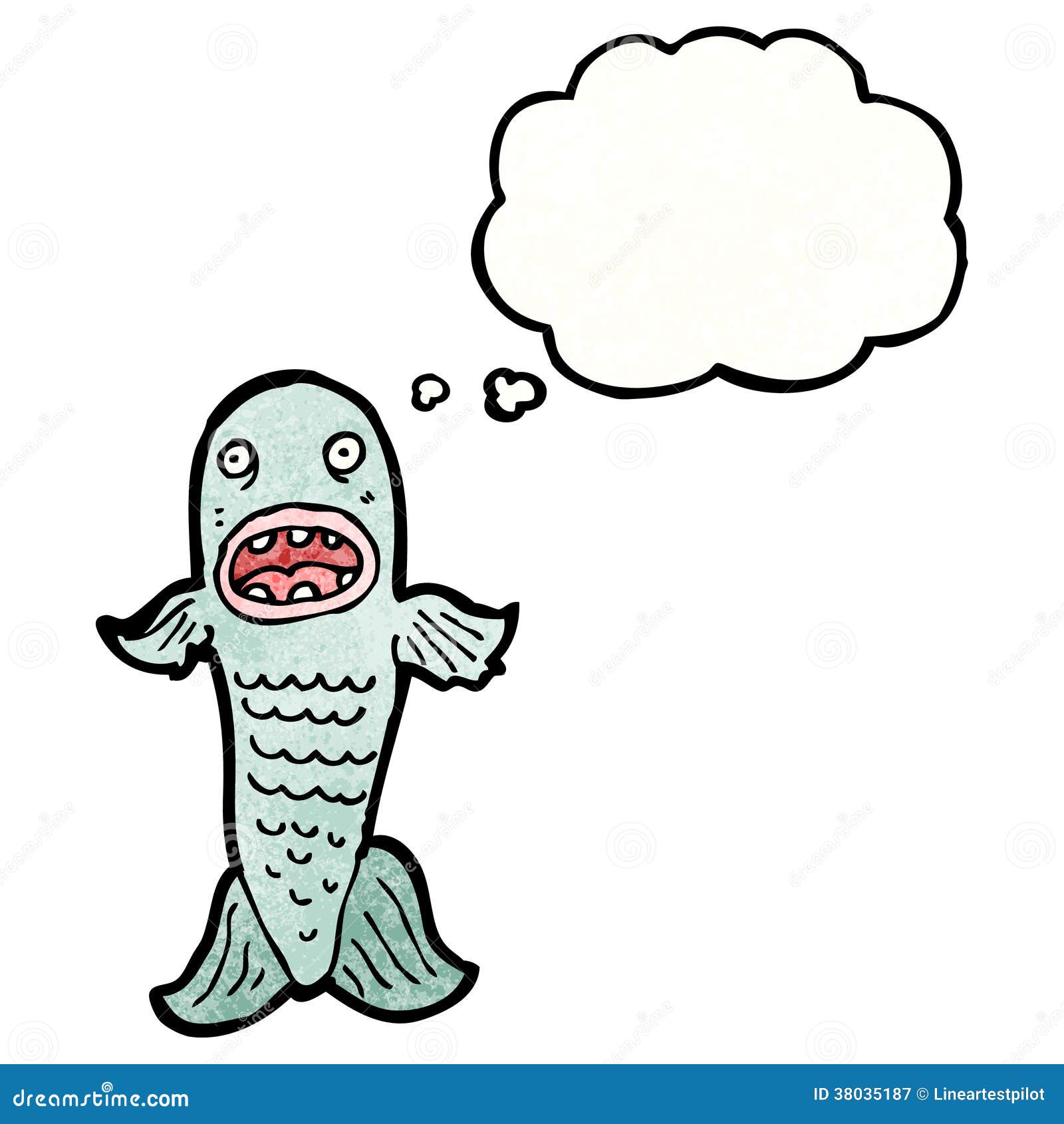 Cartoon fish stock vector. Illustration of surprised - 38035187