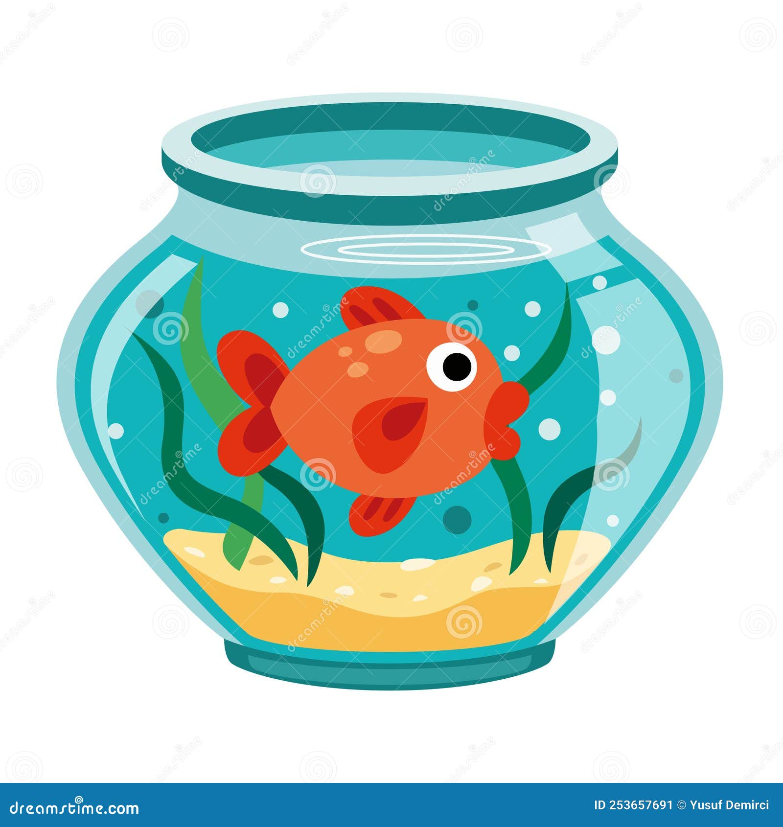 Cartoon Fish in an Aquarium Stock Vector - Illustration of ocean ...