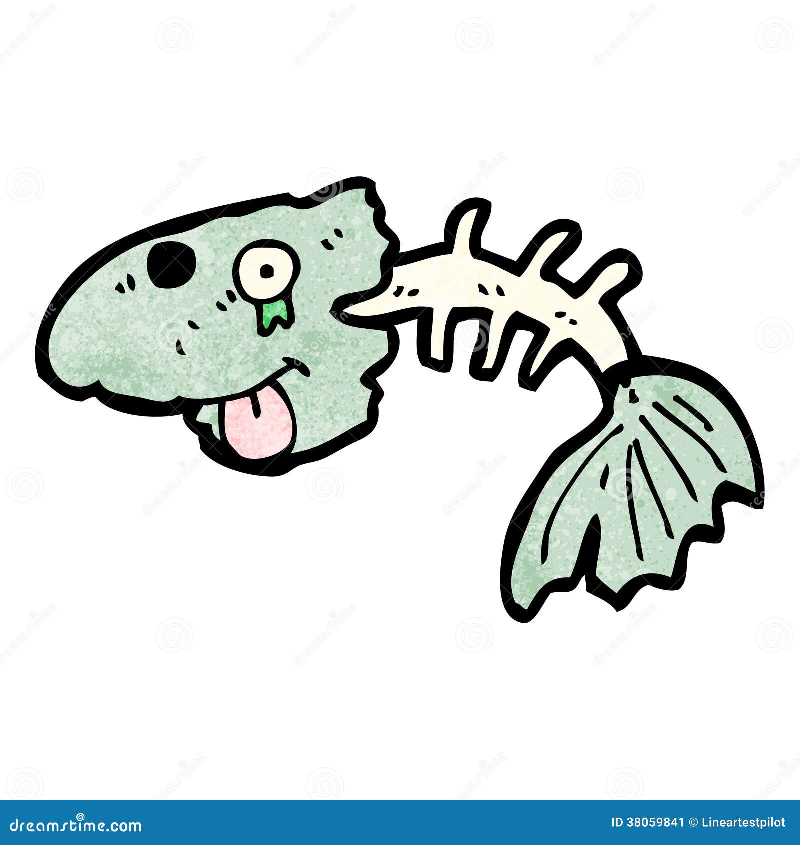 Cartoon fish bones stock vector. Illustration of garbage - 38059841