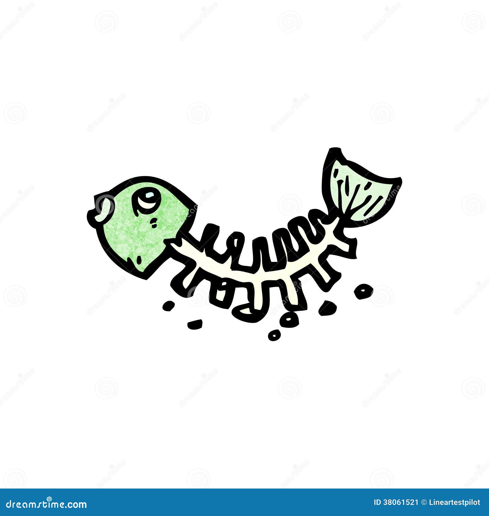 Cartoon fish bones stock vector. Illustration of crazy - 38061521