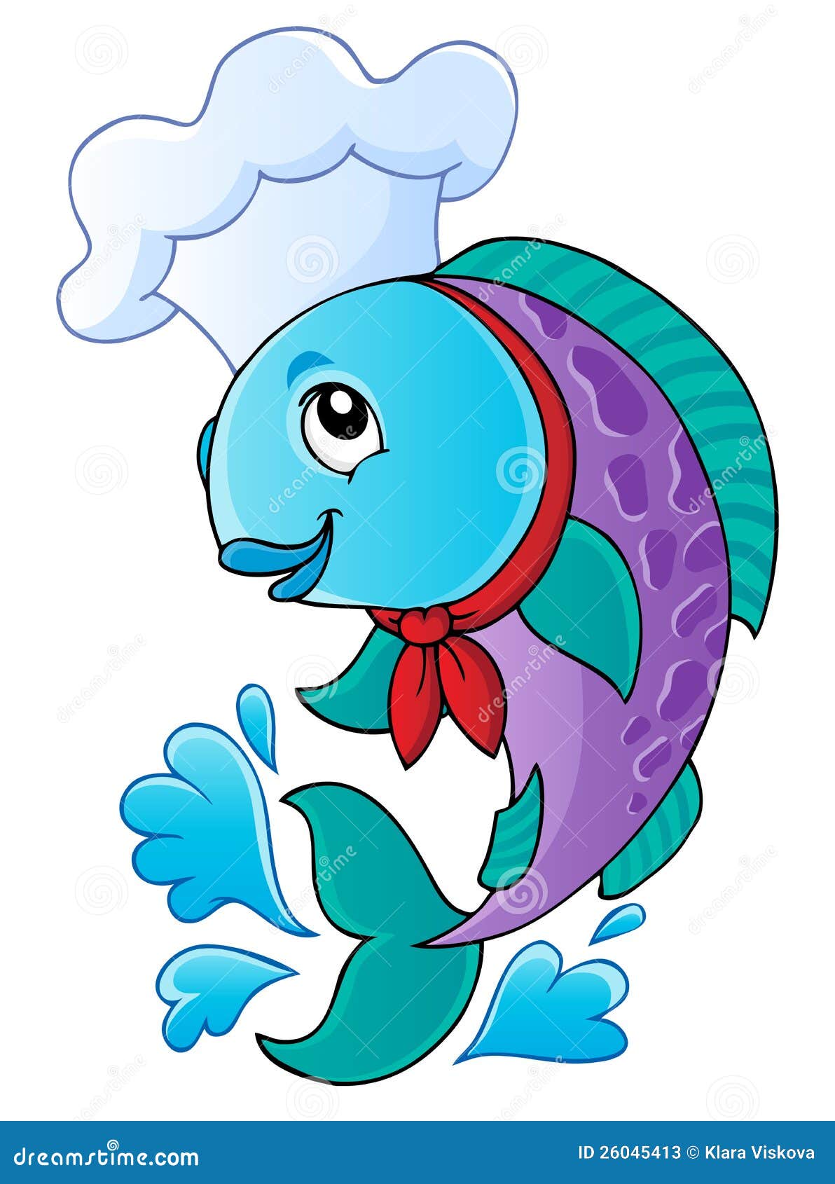 Cartoon fish chef stock vector. Illustration of look - 26045413