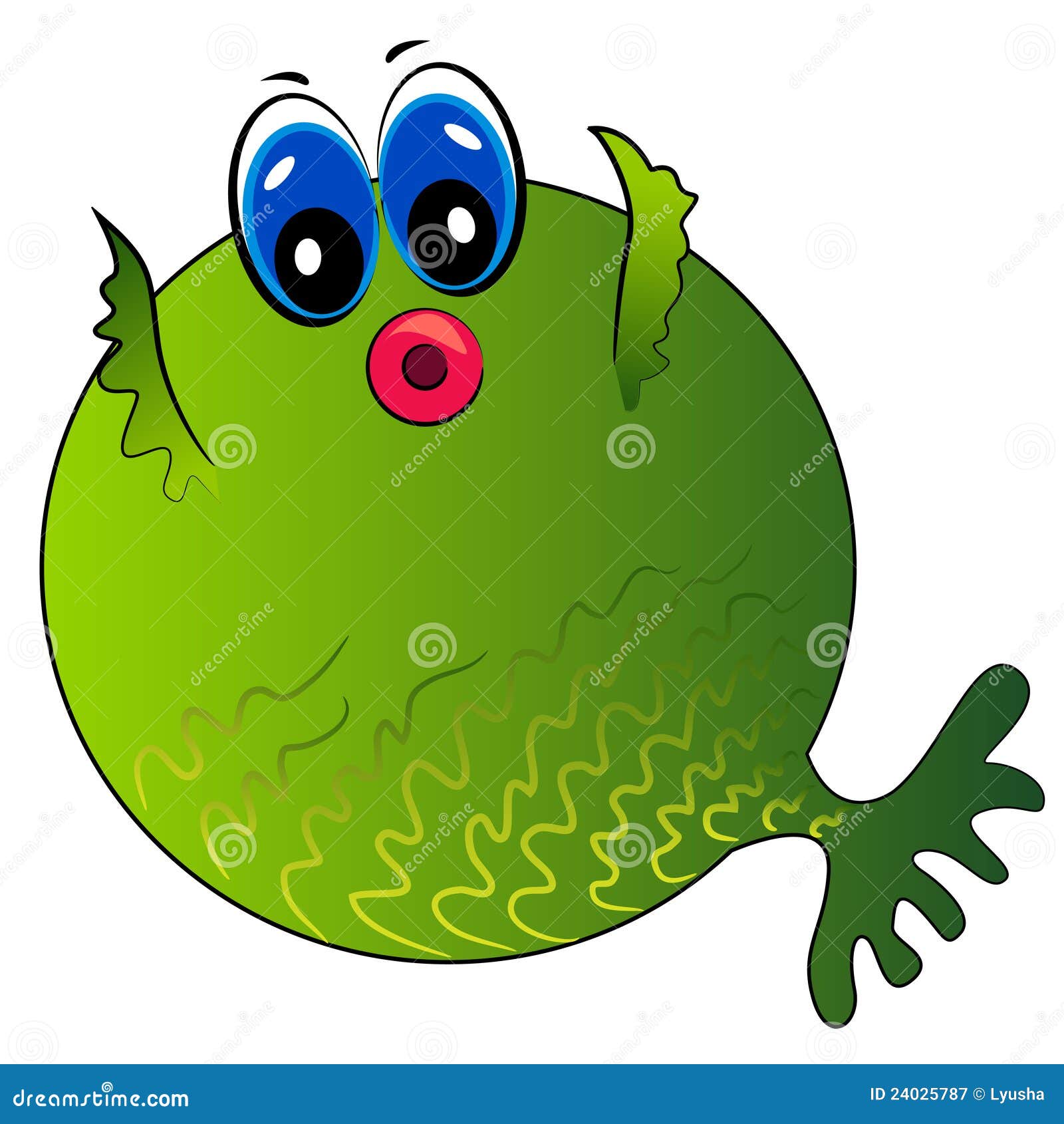 Cartoon Fish. Funny Sea Creature Stock Vector - Illustration of diving ...