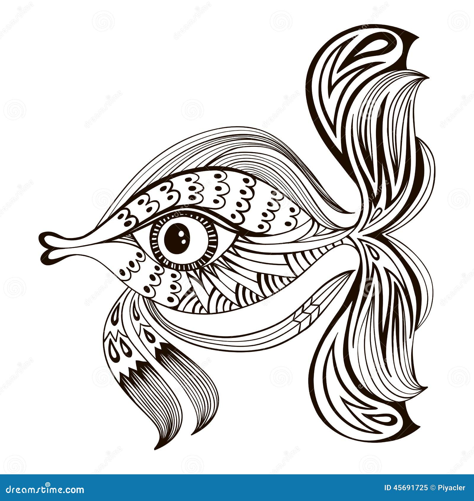Cartoon Fish. Graphic Design Stock Vector - Illustration of decor ...