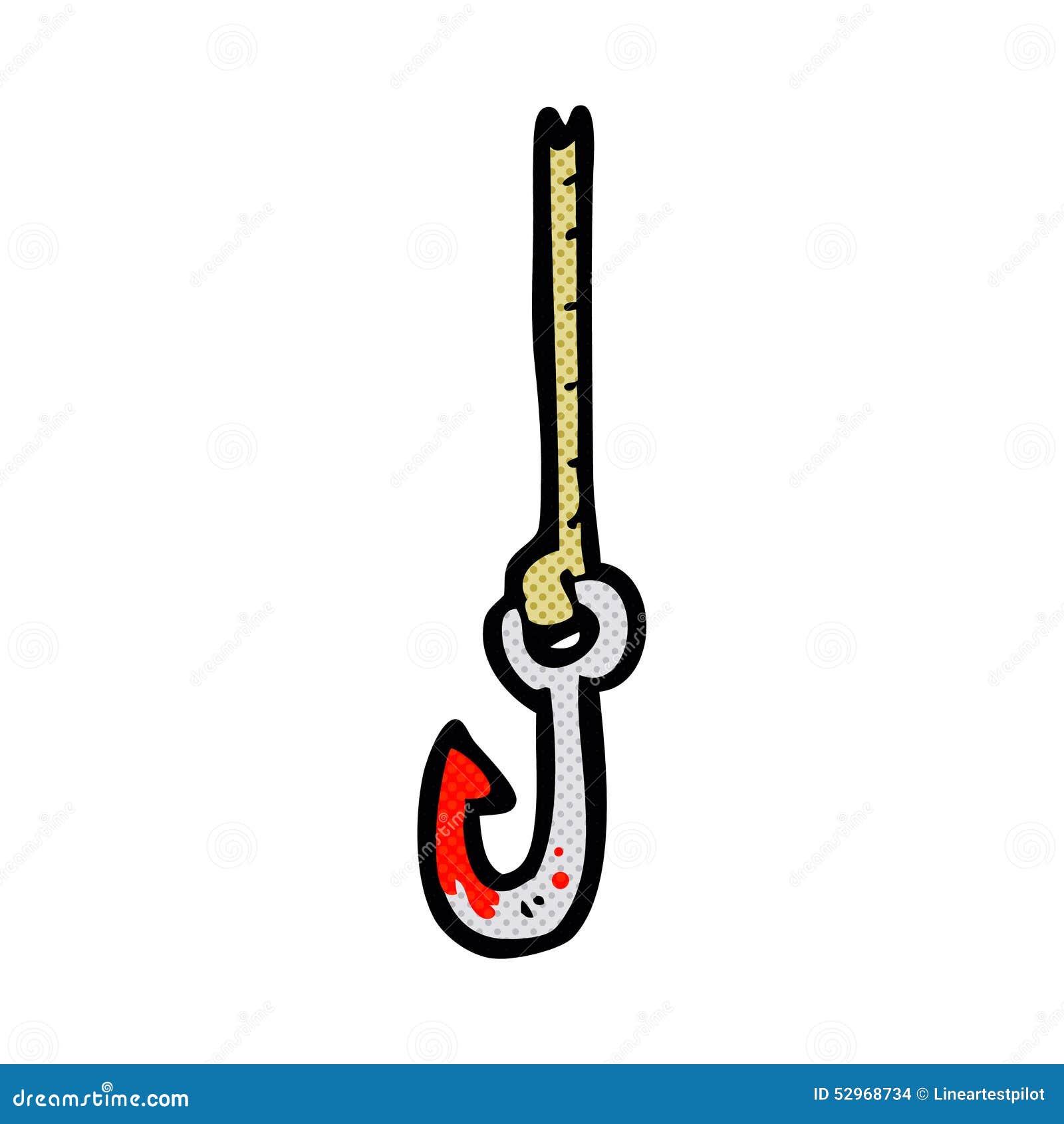 Cartoon fish hook stock illustration. Illustration of hand - 52968734