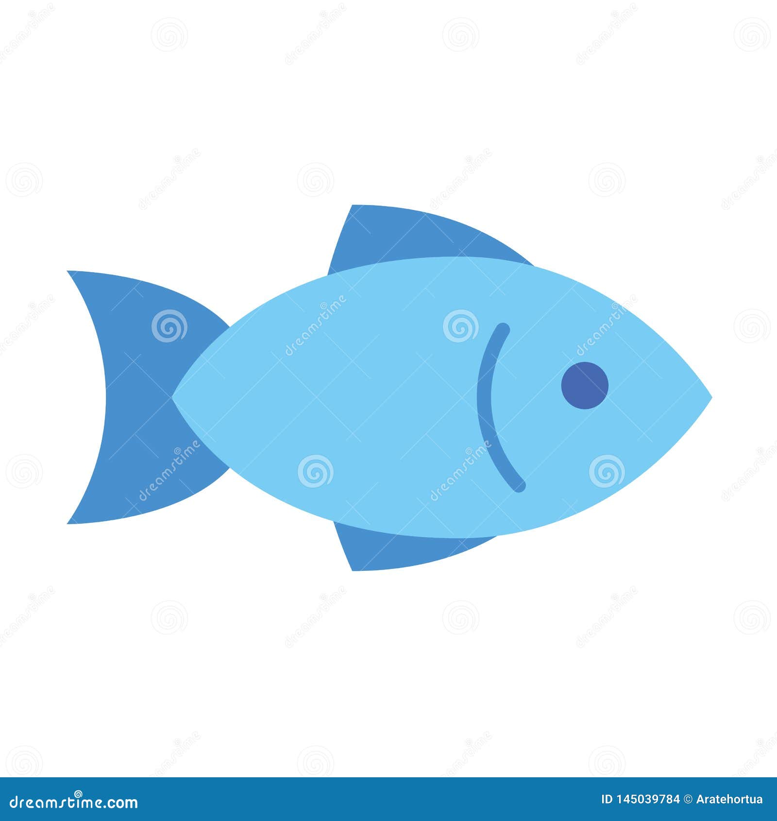 Cartoon Fish Icon Isolated on White Background Stock Vector ...