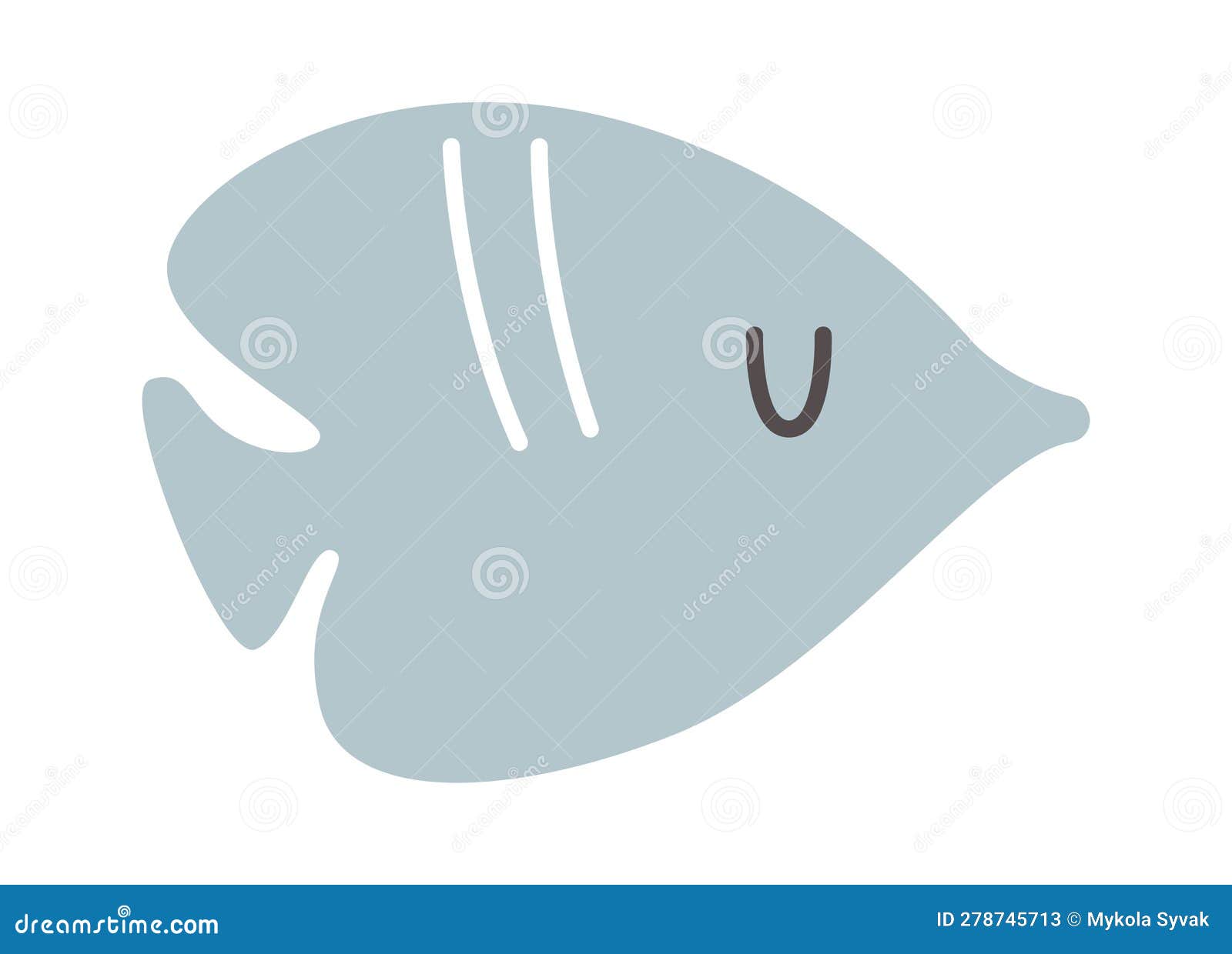 Cartoon Fish Icon stock vector. Illustration of aquarium - 278745713