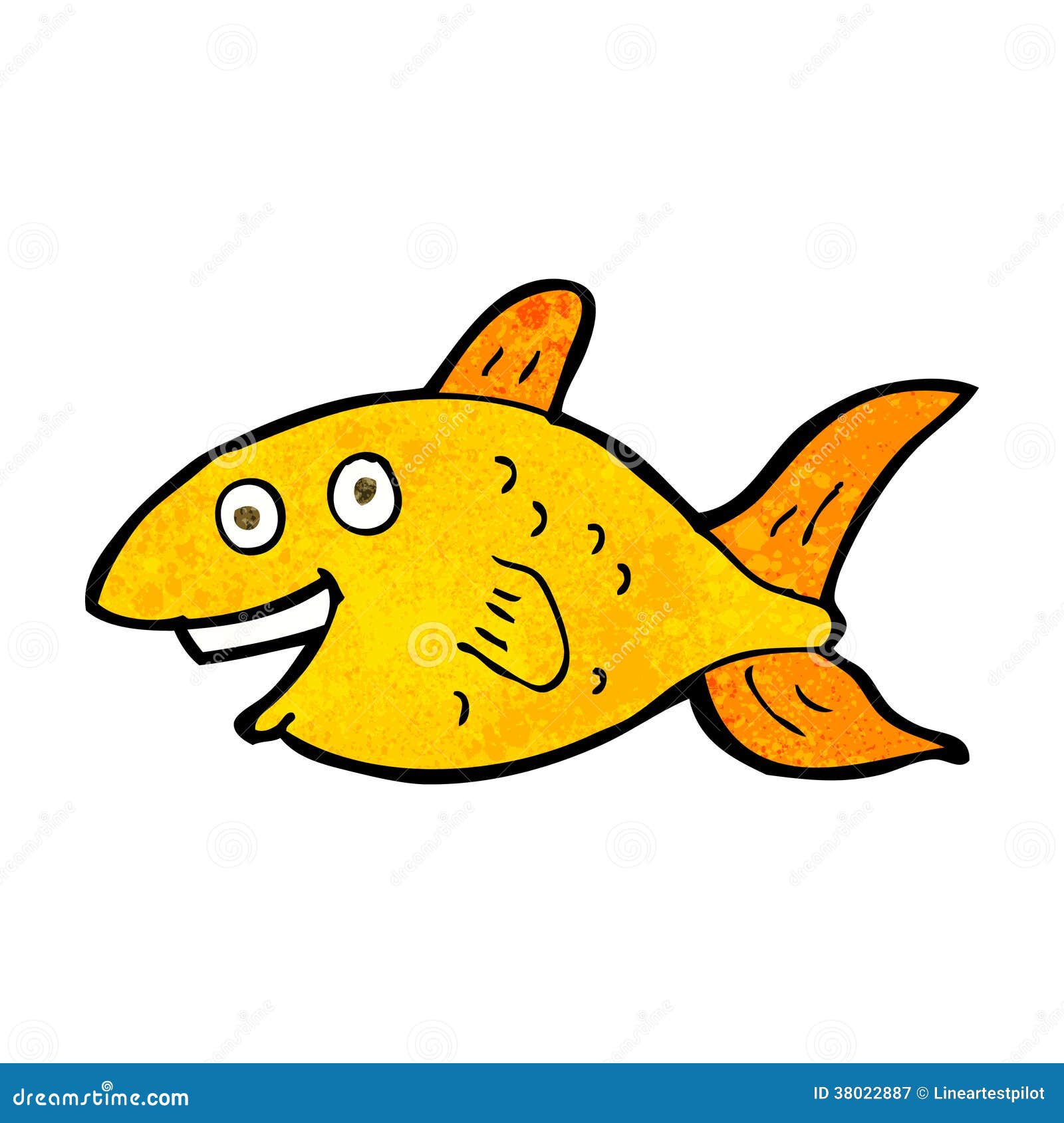 Cartoon fish stock vector. Illustration of funny, happy - 38022887