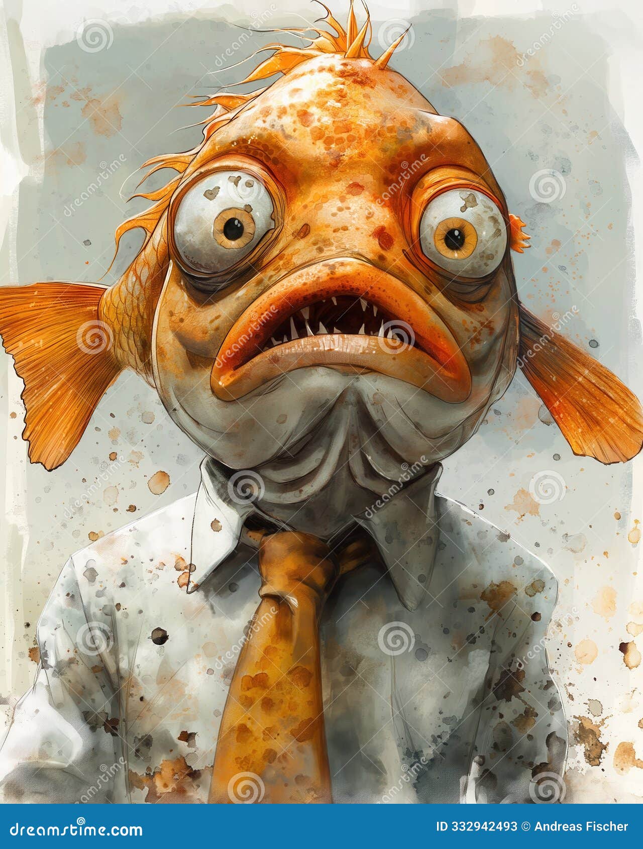 Cartoon Fish Wearing Hat. Stock Photography | CartoonDealer.com #41227004