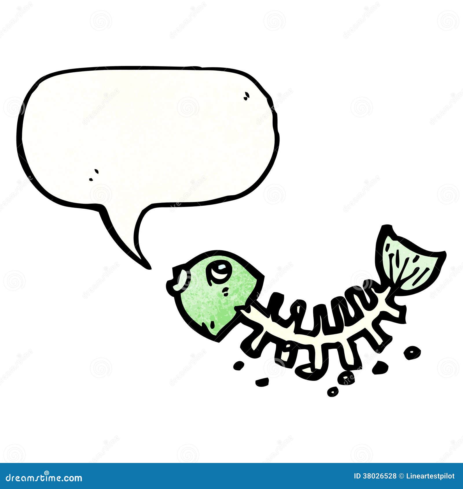 Cartoon fish skeleton stock vector. Illustration of character - 38026528