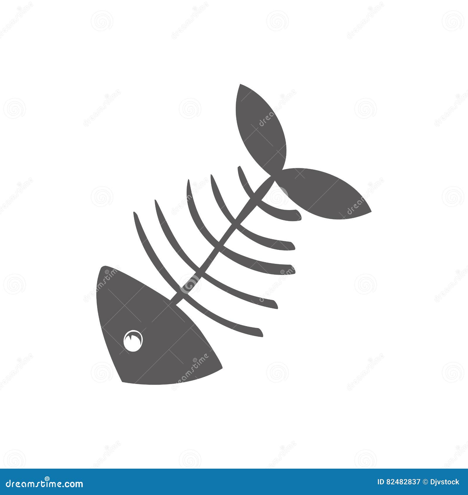 Cartoon fish skeleton stock illustration. Illustration of bone - 82482837