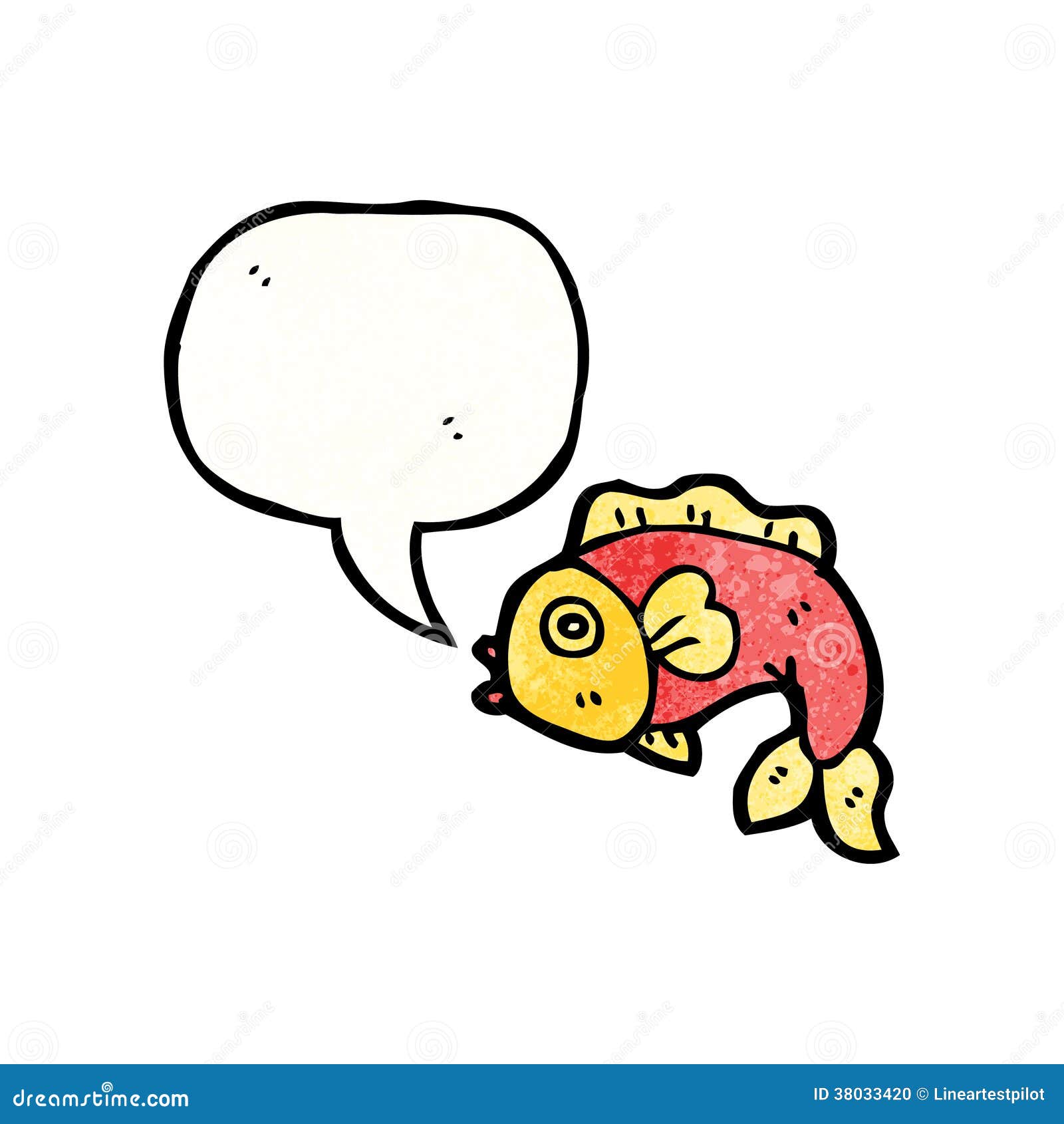 Cartoon Fish with Speech Bubble Stock Vector - Illustration of talking ...