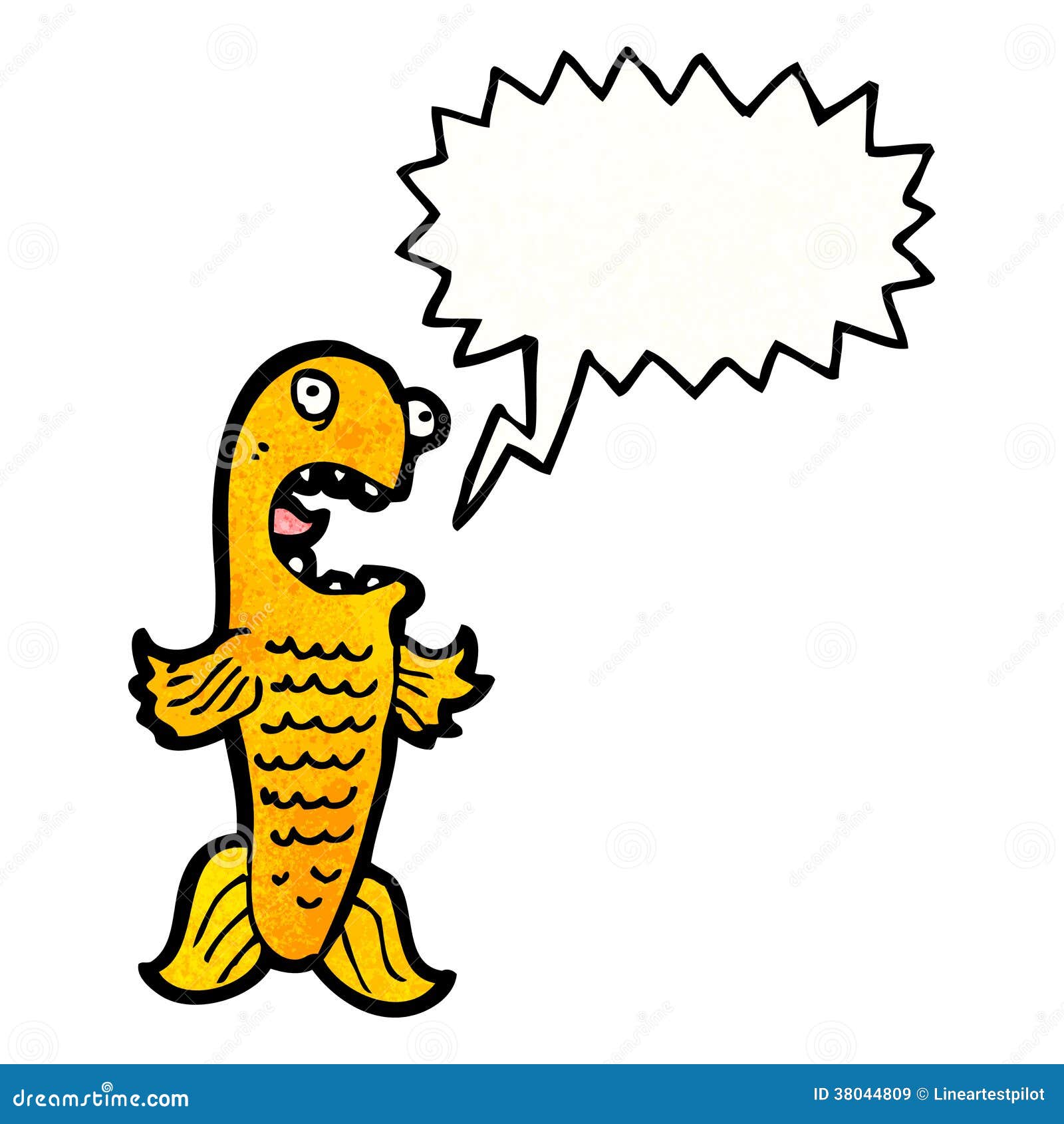 Cartoon Fish with Speech Bubble Stock Vector - Illustration of speech ...