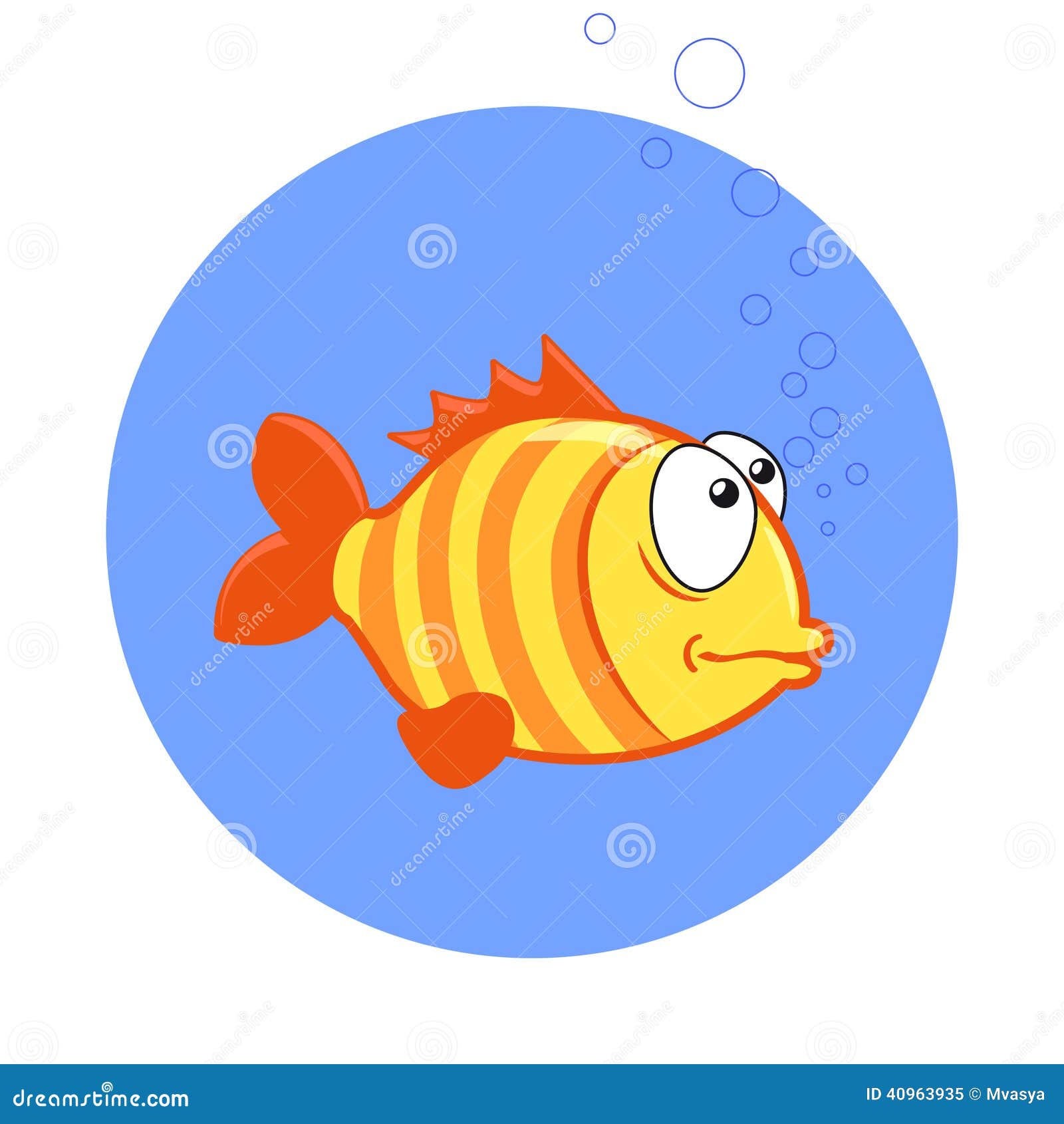 Cartoon Fish. Vector Clip Art Illustration Stock Vector - Illustration ...