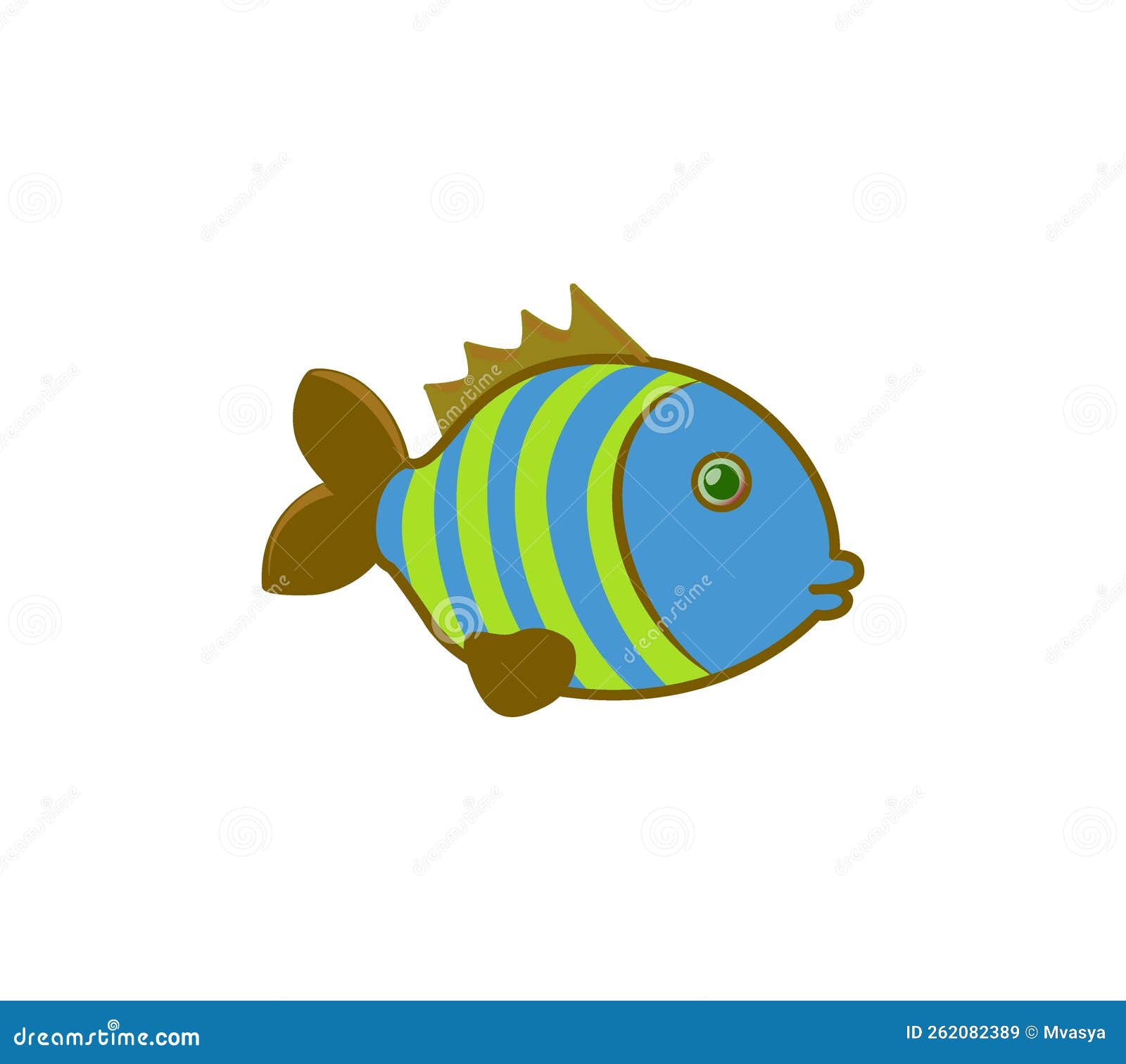 Cartoon Fish. Vector Clip Art Illustration Stock Vector - Illustration ...
