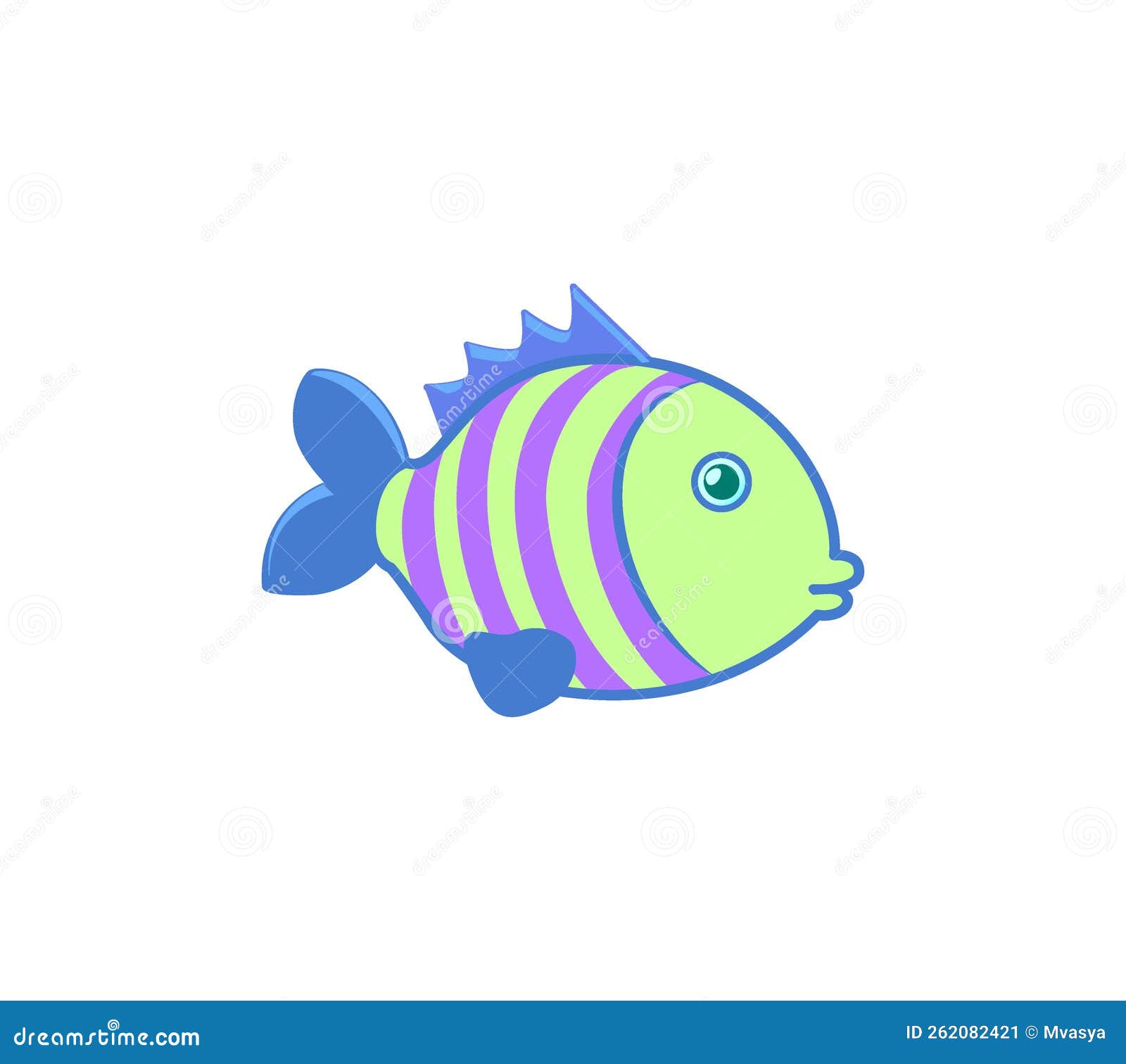 Cartoon Fish. Vector Clip Art Illustration Stock Vector - Illustration ...