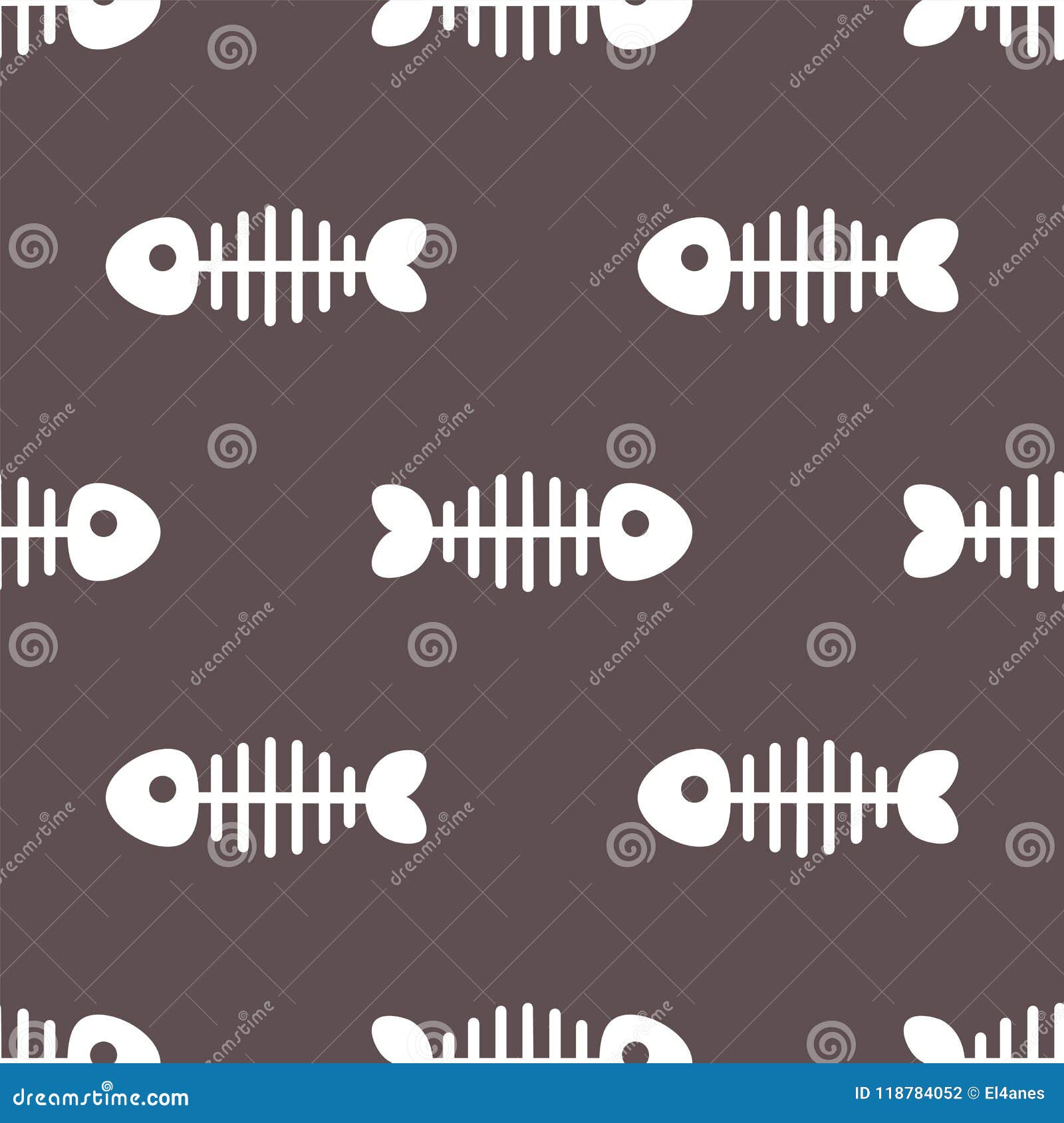 Cartoon Fishbone Pattern | CartoonDealer.com #118784331