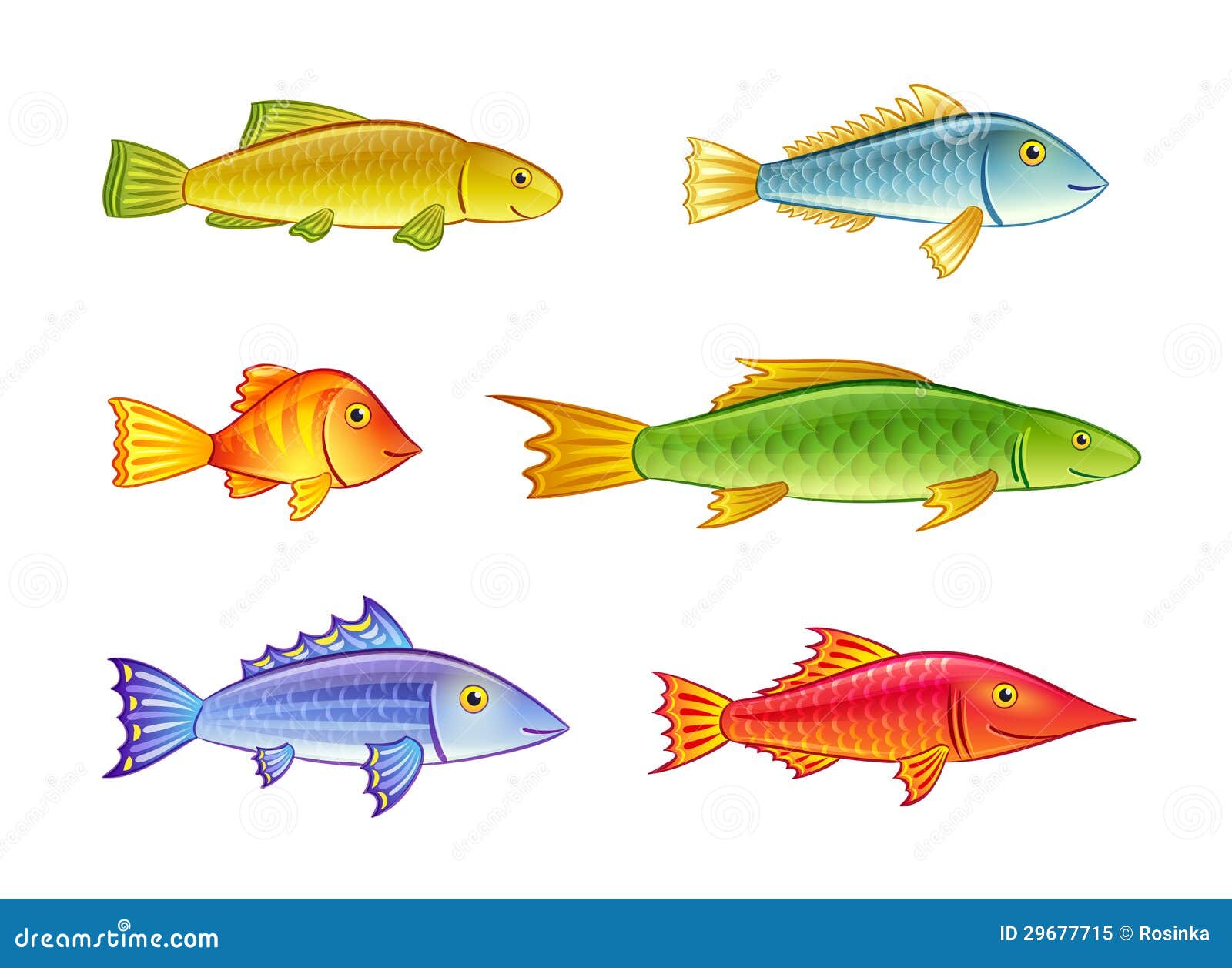 Set Of Cartoon Fishes,vector | CartoonDealer.com #52290960