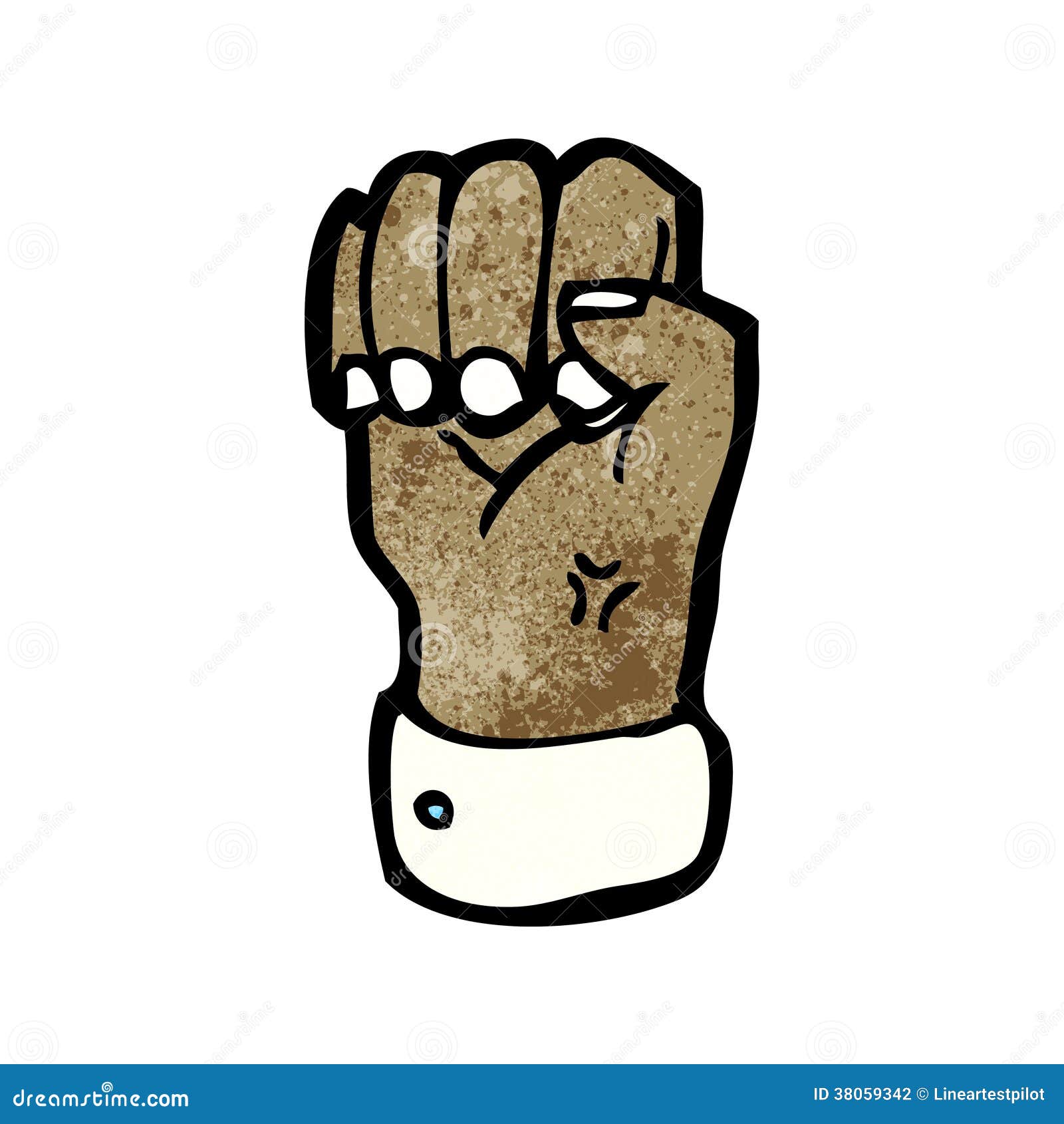 Cartoon fist stock vector. Illustration of drawn, crazy - 38059342