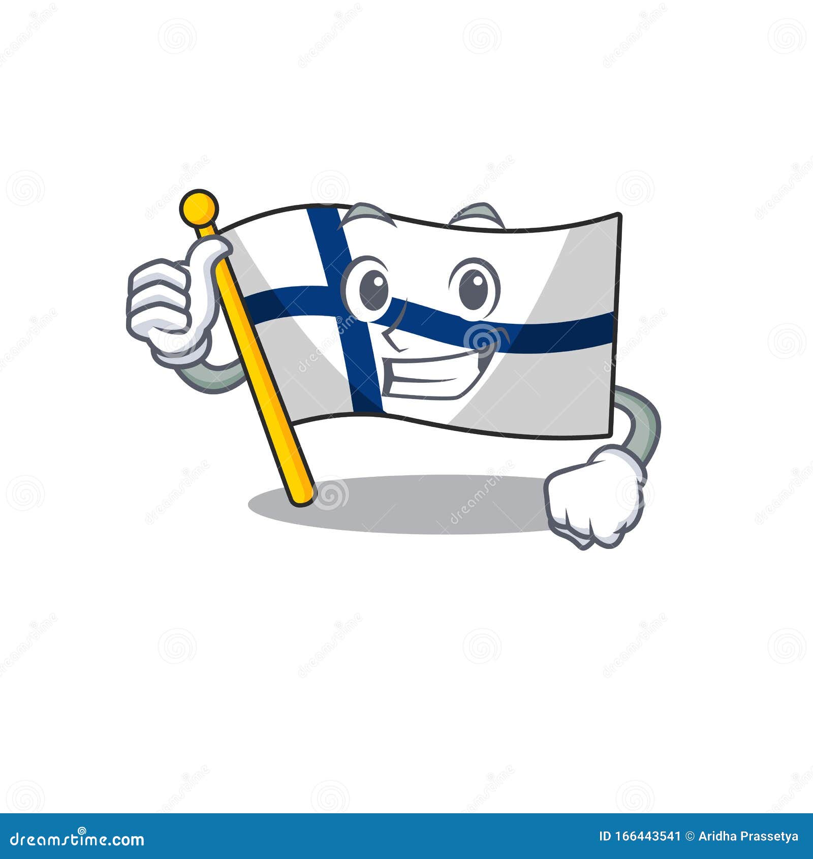 Cartoon Finland Couple Wearing Traditional Costumes Vector Illustration ...