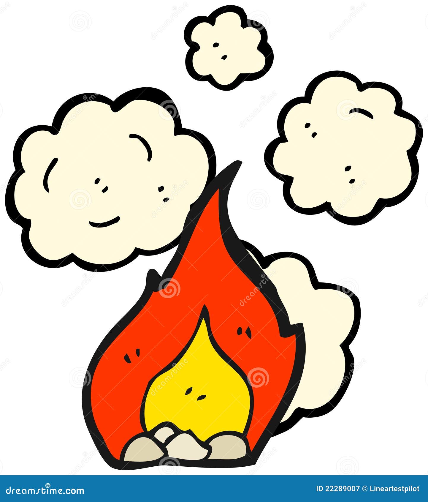 Cartoon flame stock illustration. Illustration of sketch - 22289007