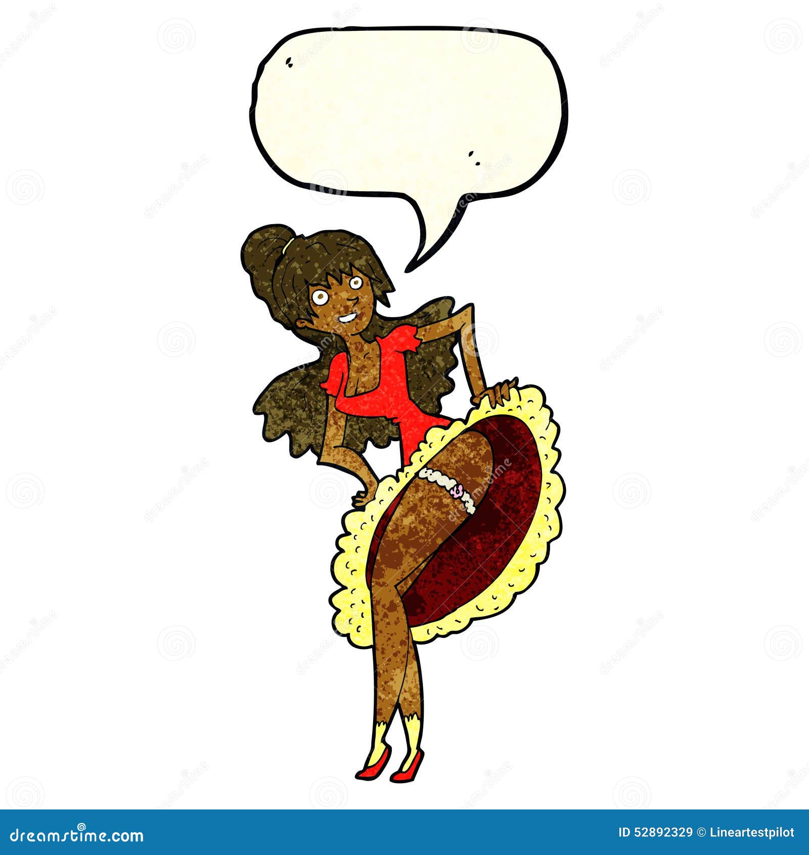 Cartoon Flamenco Dancer with Speech Bubble Stock Illustration ...