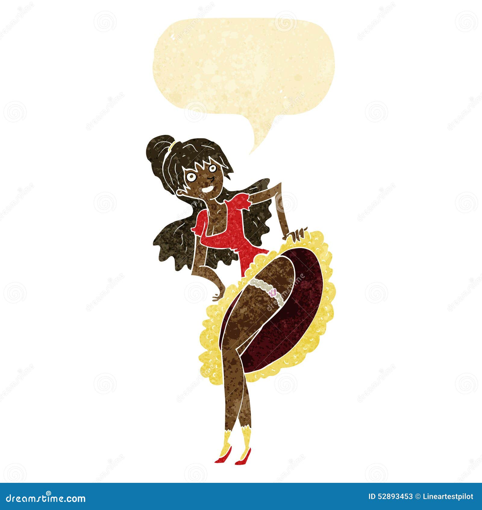 Cartoon Flamenco Dancer with Speech Bubble Stock Illustration ...
