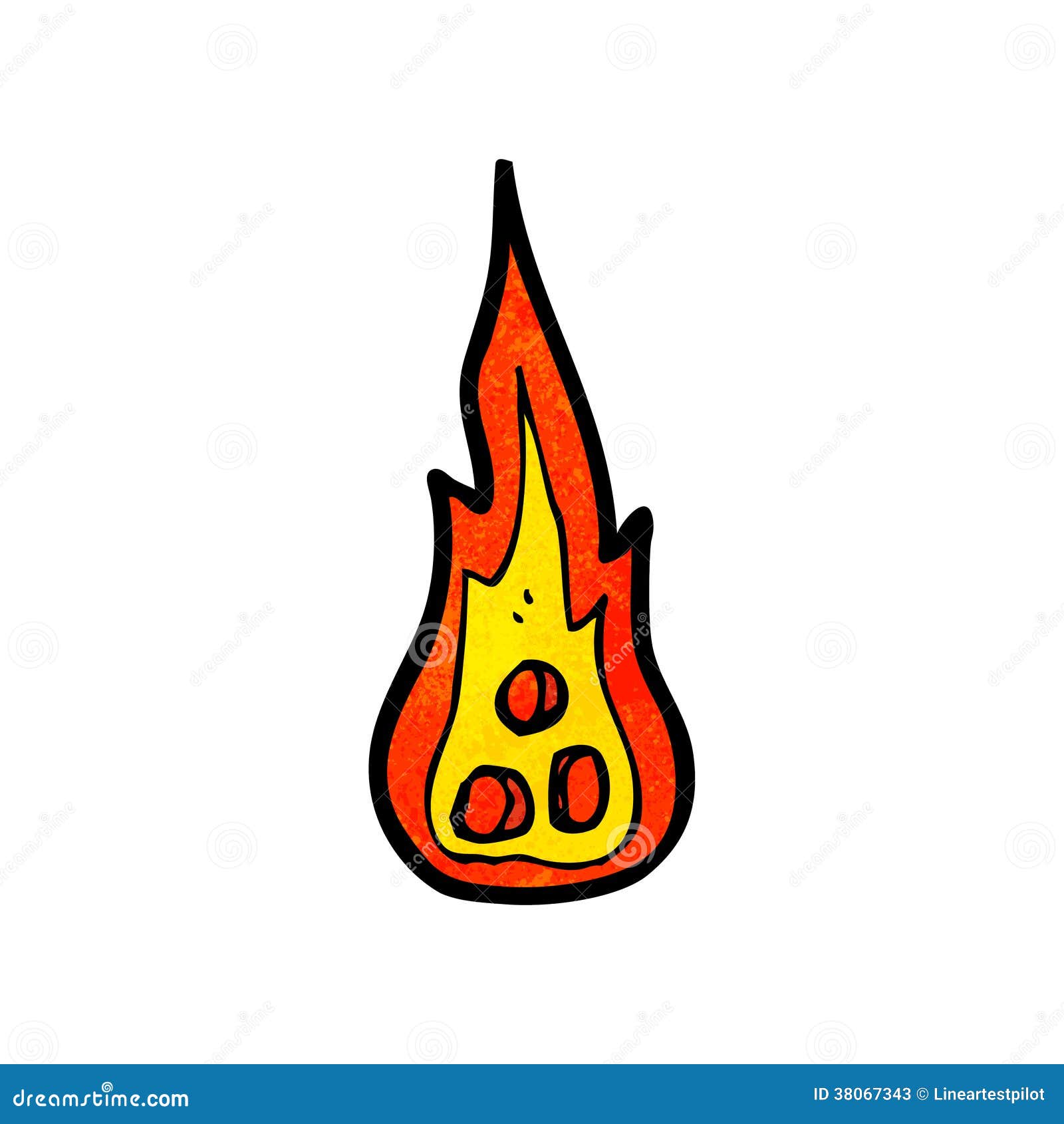 Cartoon flames stock vector. Illustration of quirky, traditional - 38067343