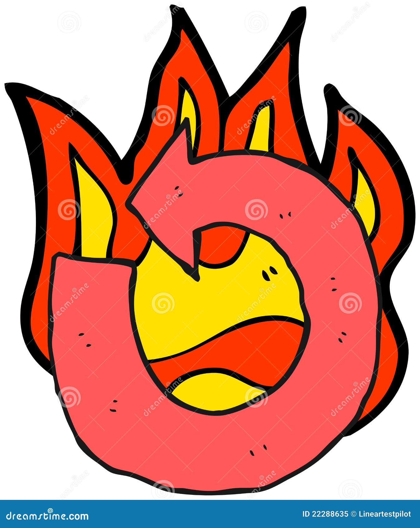 Flaming Arrow Set Over A Black Background Cartoon Vector ...