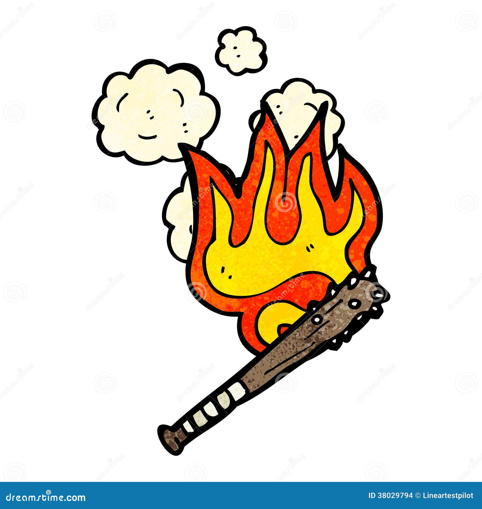 Cartoon flaming bat stock vector. Illustration of funny - 38029794