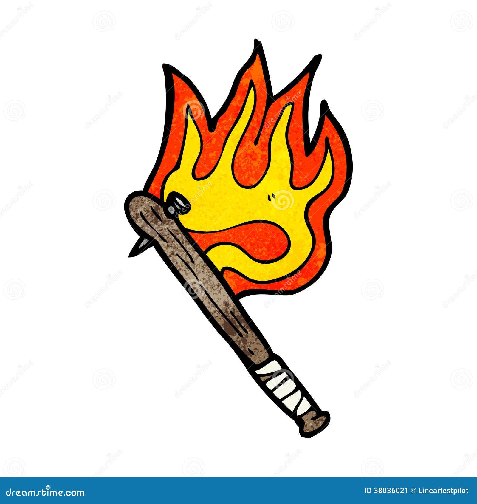 Cartoon flaming bat stock vector. Illustration of baseball - 38036021