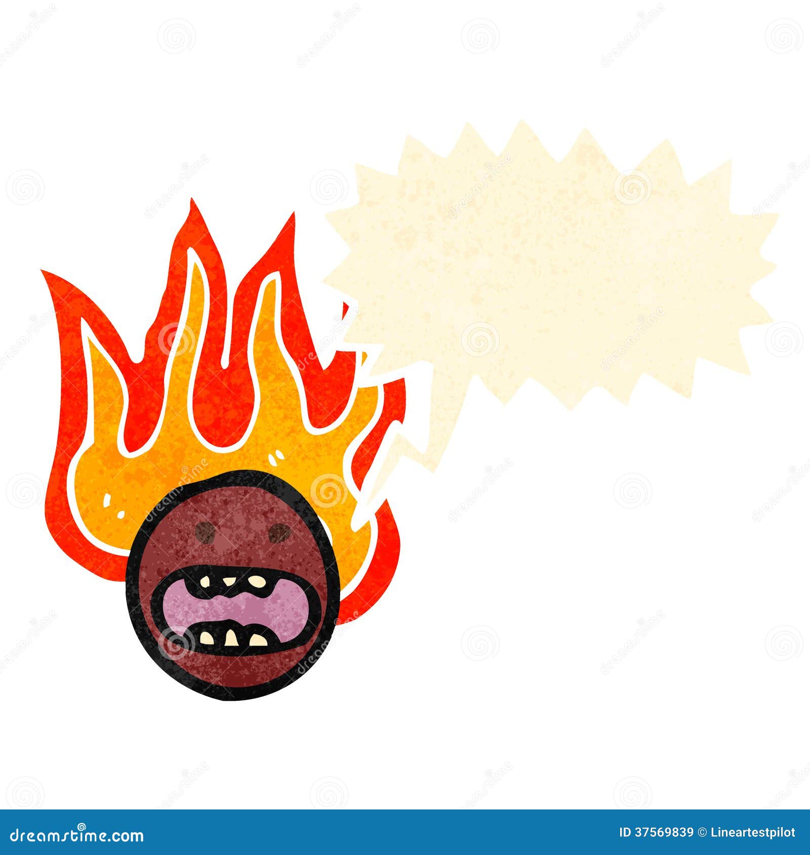 Cartoon Flaming Emoticon Face Stock Vector - Illustration of colorful ...