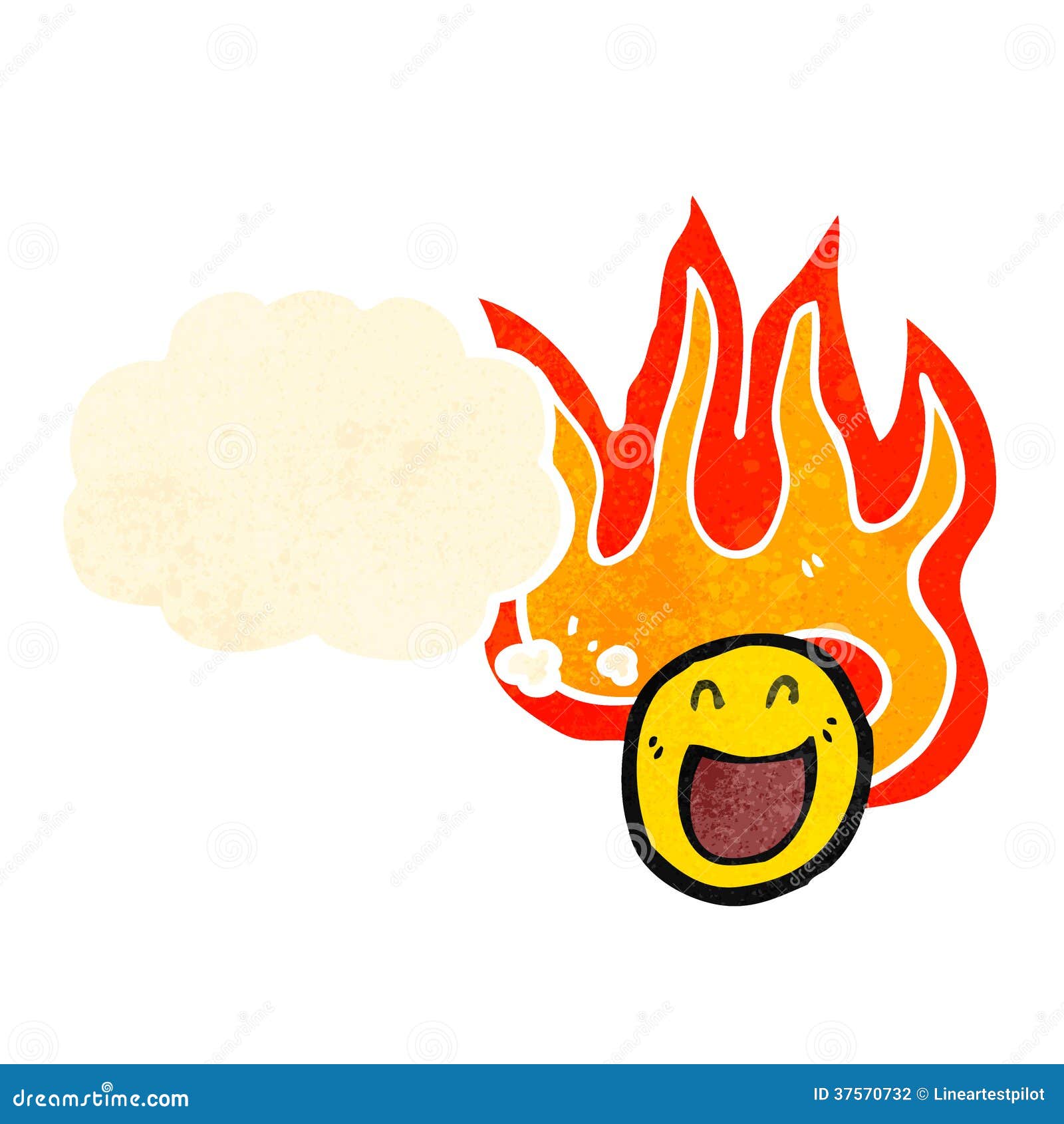 Cartoon Flaming Emoticon Face Stock Vector - Illustration of clip ...