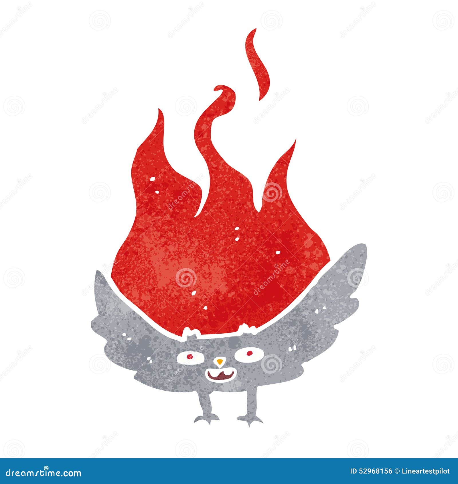 Cartoon Flaming Halloween Bat Stock Illustration - Illustration of ...
