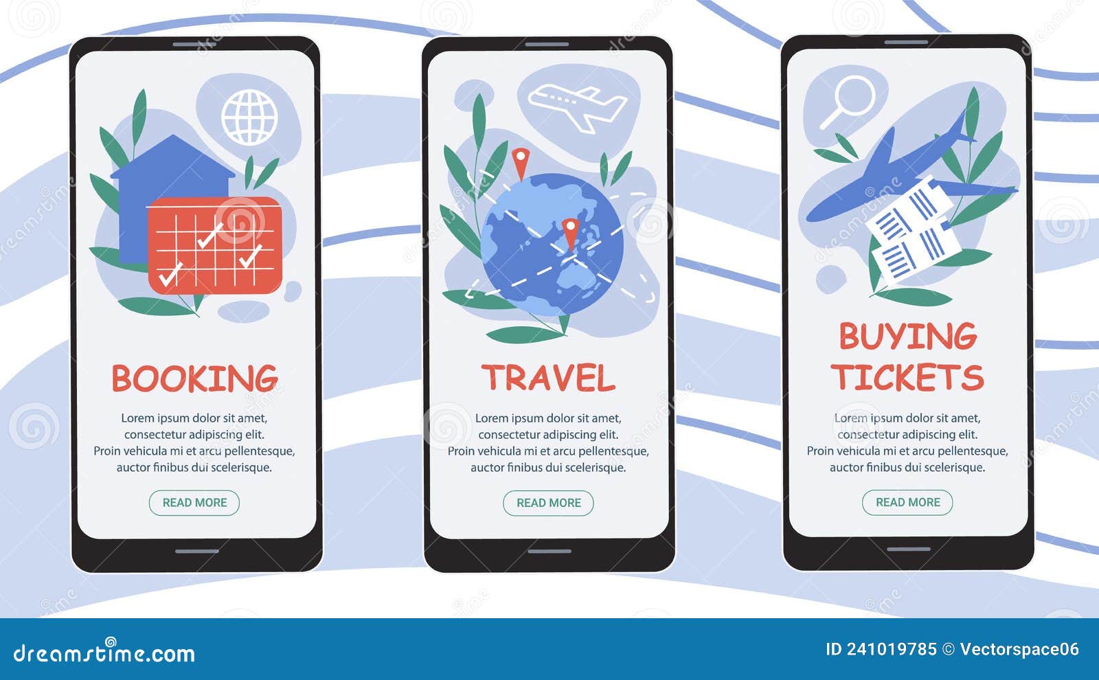 Cartoon Flat Characters on Smartphone App Screens,travel Mobile Online ...