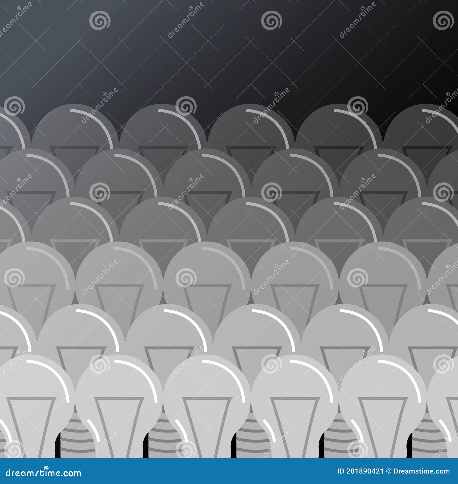 Cartoon Flat Light Bulbs on White Background Vector Stock Vector ...