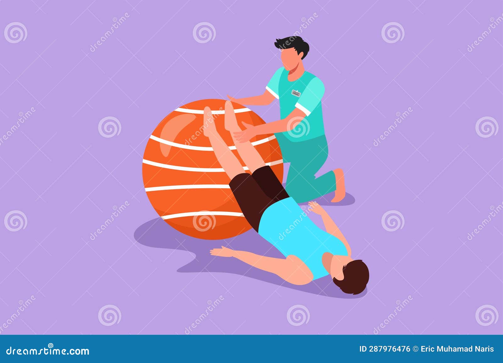 Rehabilitation Isometric Flowchart Composition Cartoon Vector