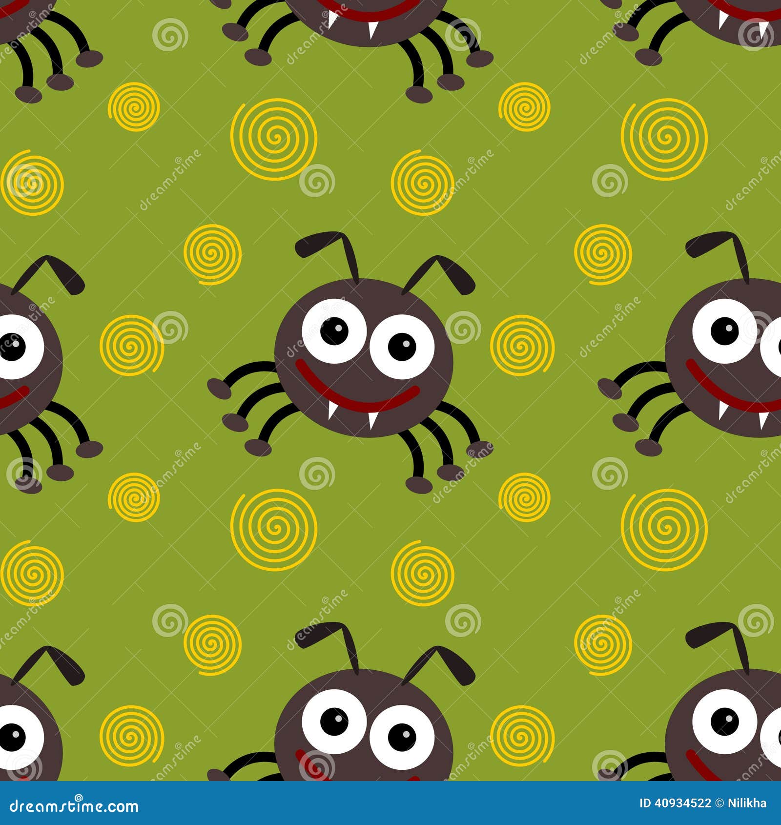 Cartoon Fleas Seamless Background Design Stock Illustration ...