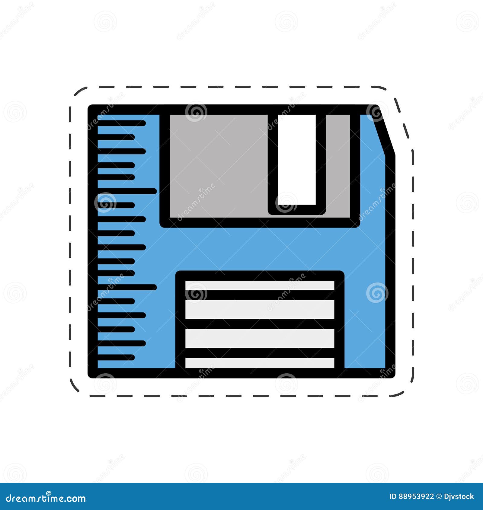 Cartoon Floppy Disk Storage Information Stock Illustration ...
