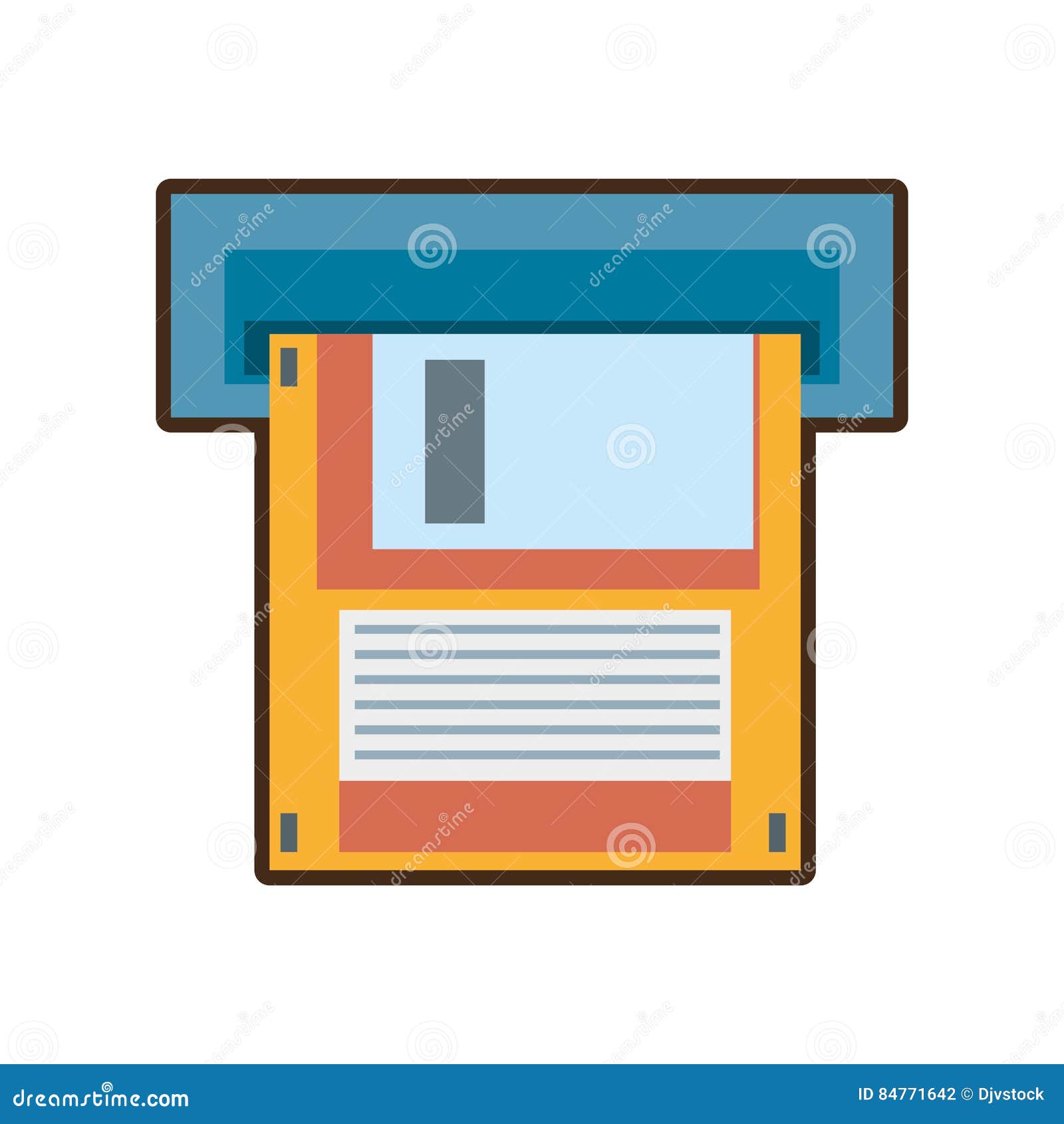 Cartoon Floppy Diskette Storage Computer Stock Vector - Illustration of ...